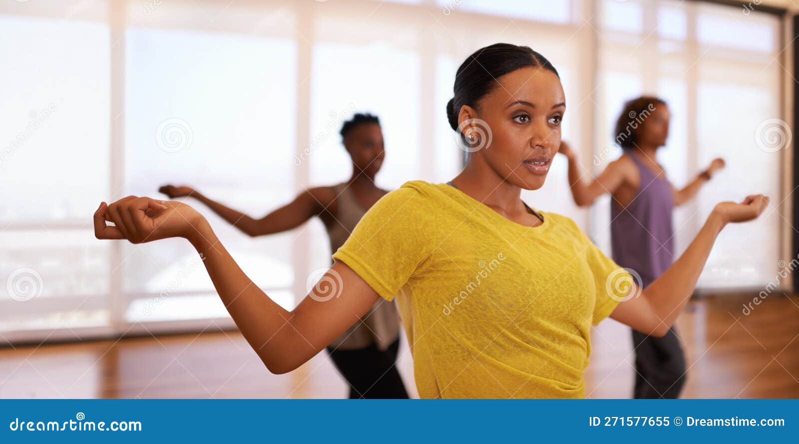 Friends and Dance Partners. a Group of People Practicing in a Dance ...