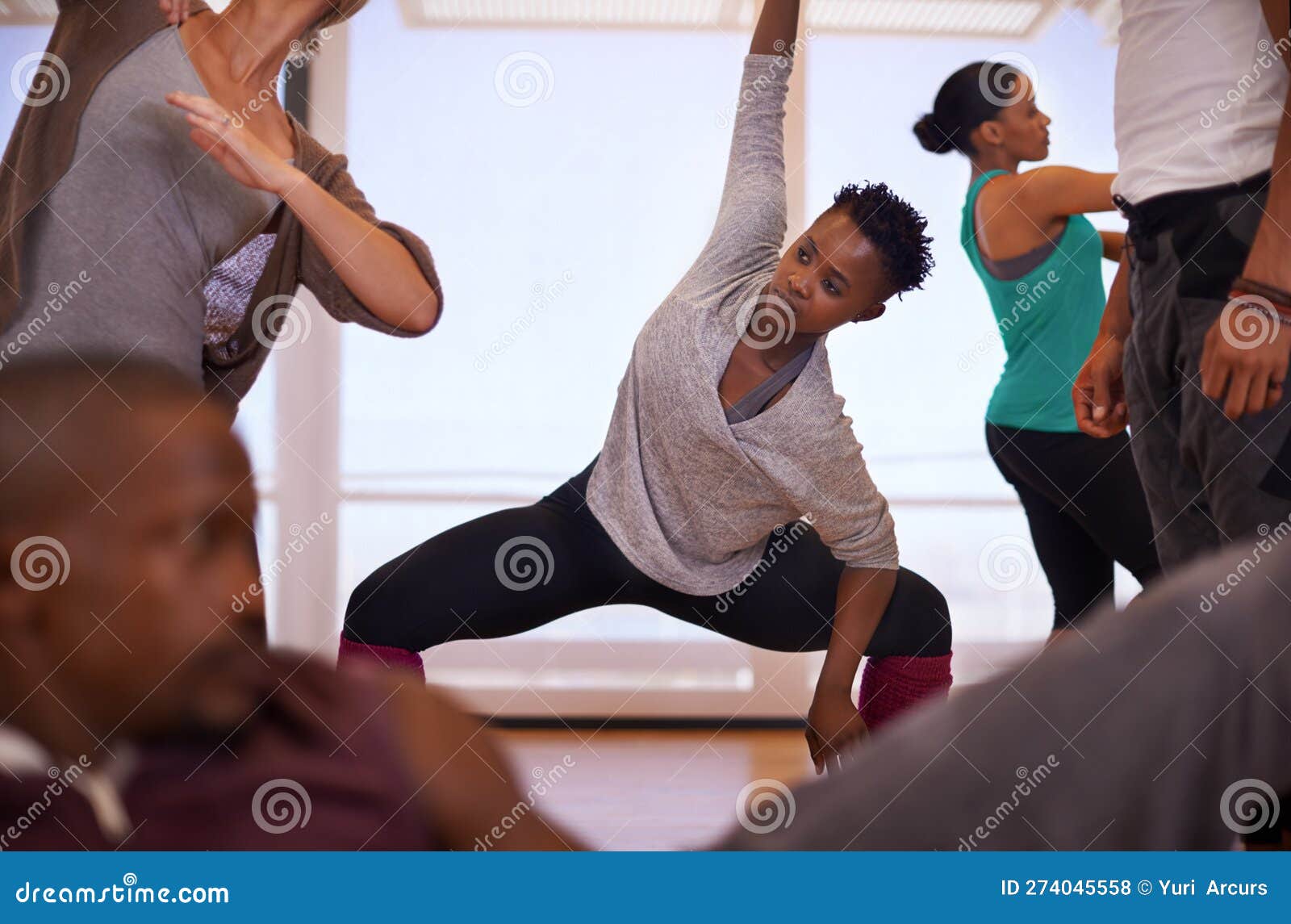 Friends and Dance Partners. a Group of People Practicing in a Dance ...