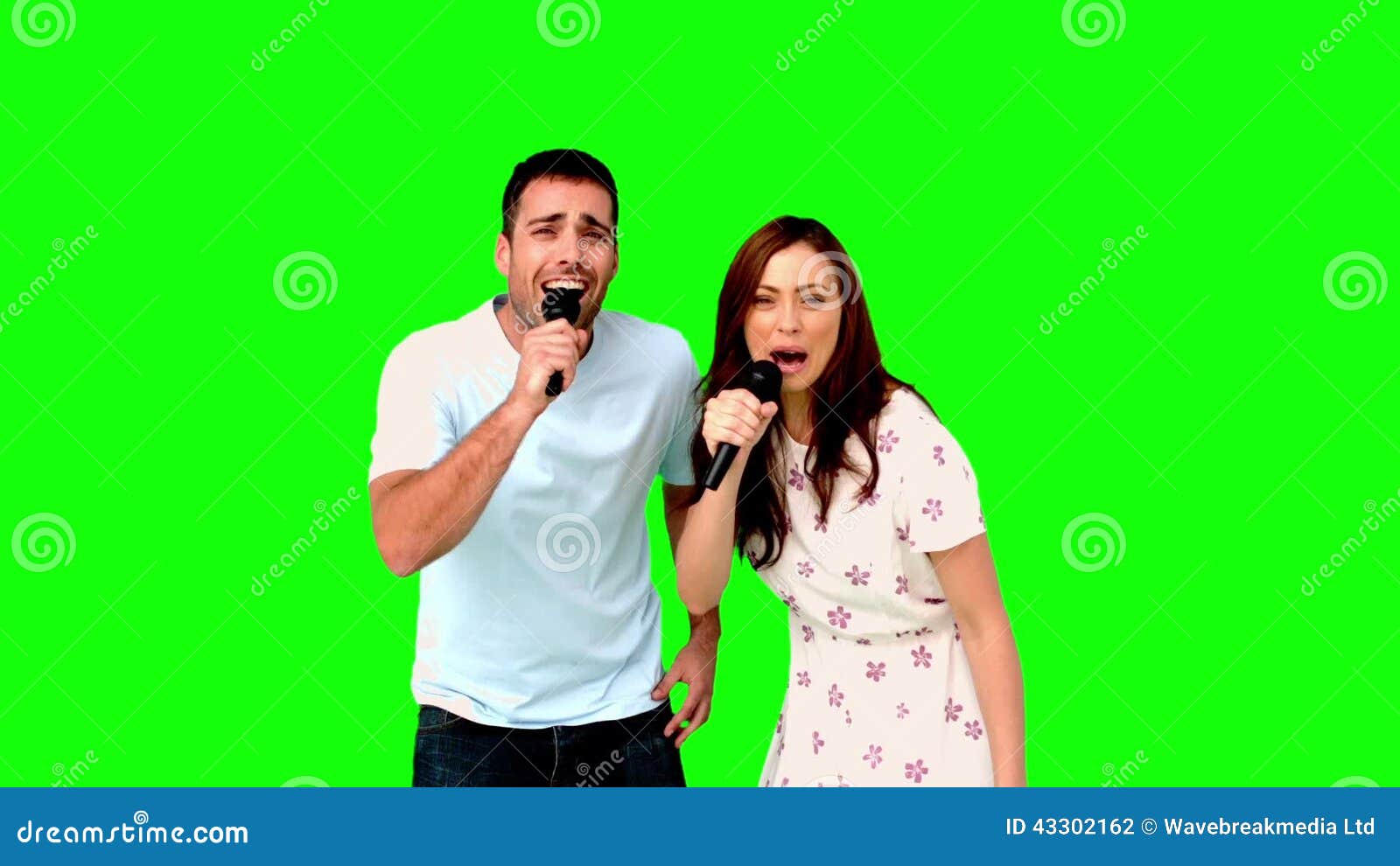 Friends Dancing and Singing on Green Screen Stock Footage - Video of ...
