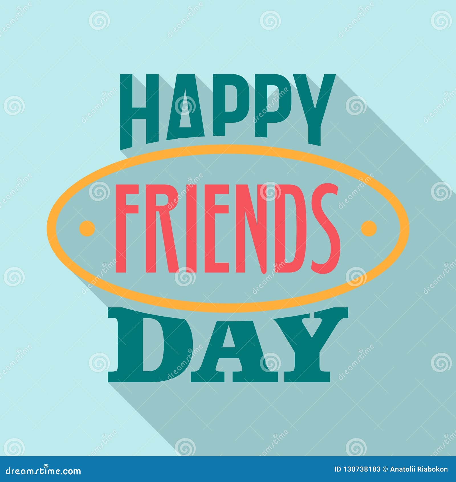 Friends Day Emblem Logo, Flat Style Stock Vector - Illustration of ...