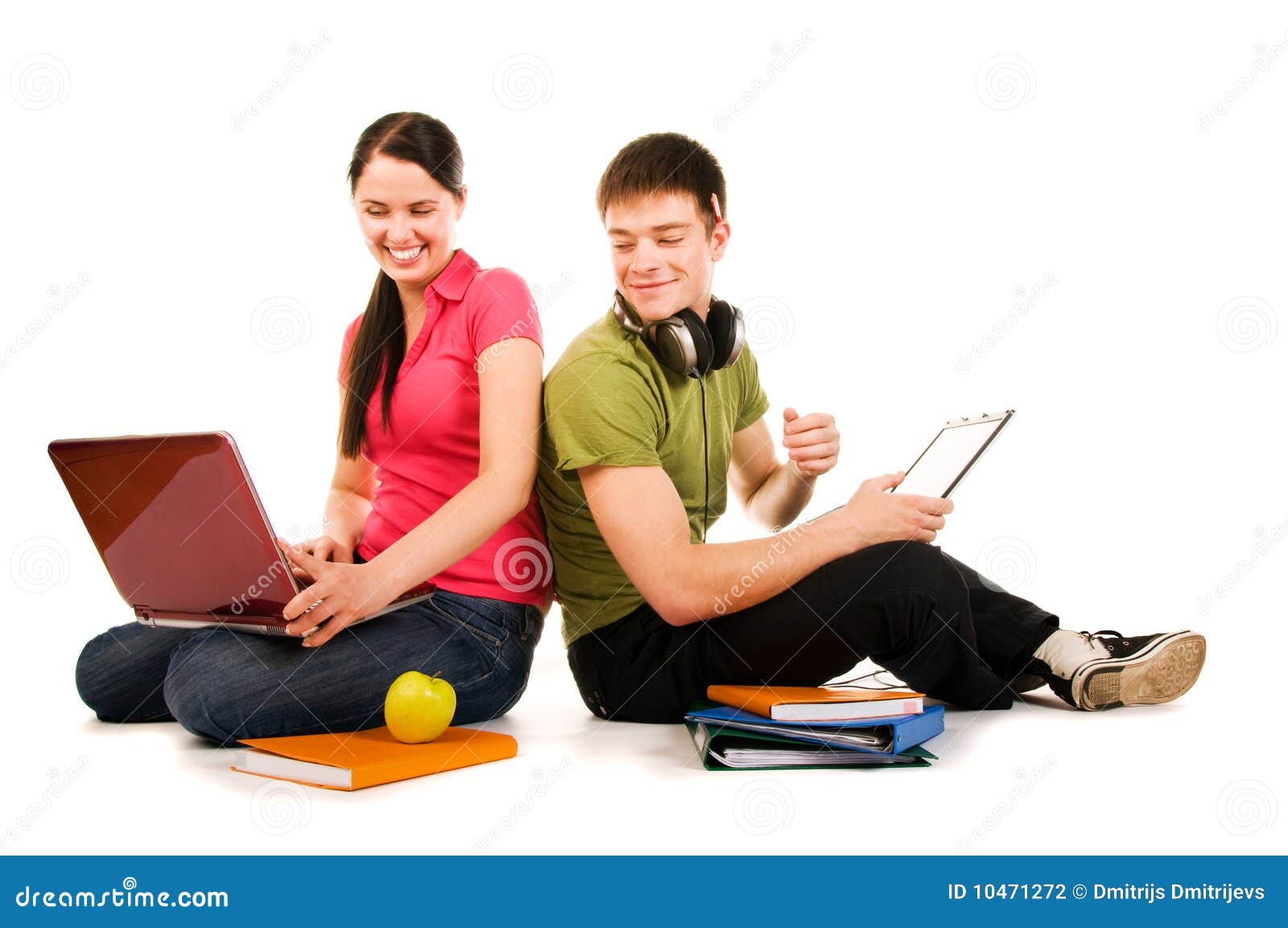Friends are doing homework stock photo. Image of female - 10471272