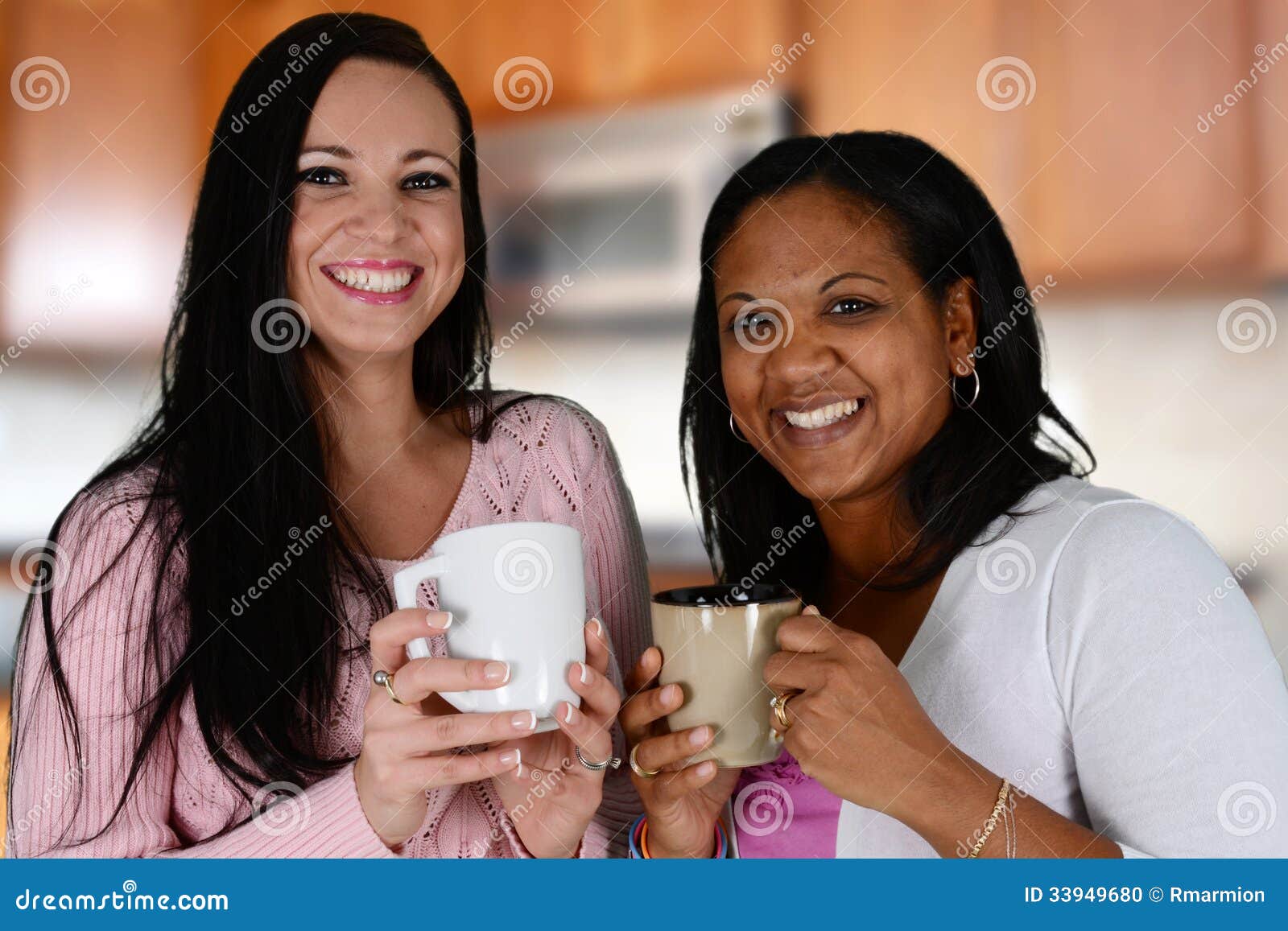 Friends Drinking Coffee stock photo. Image of home, black - 33949680