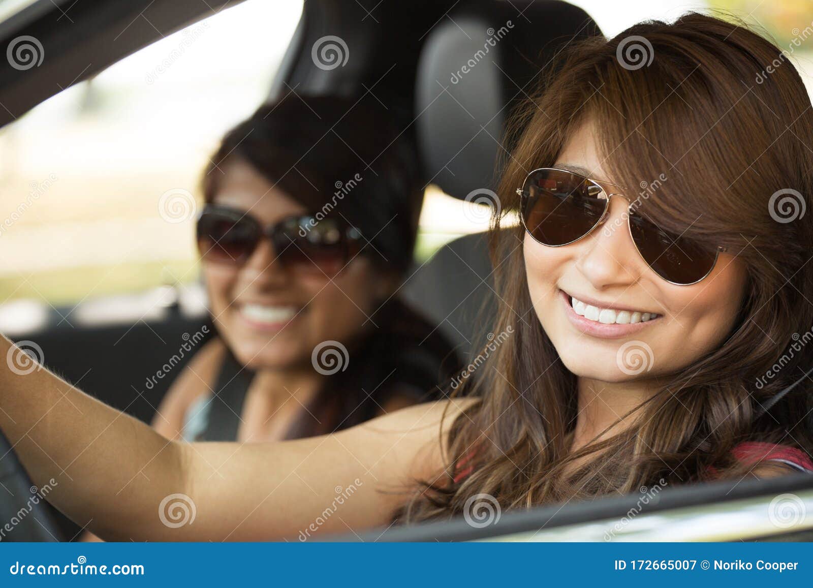 Friends Driving Taking a Road Trip. Stock Image - Image of beauty ...