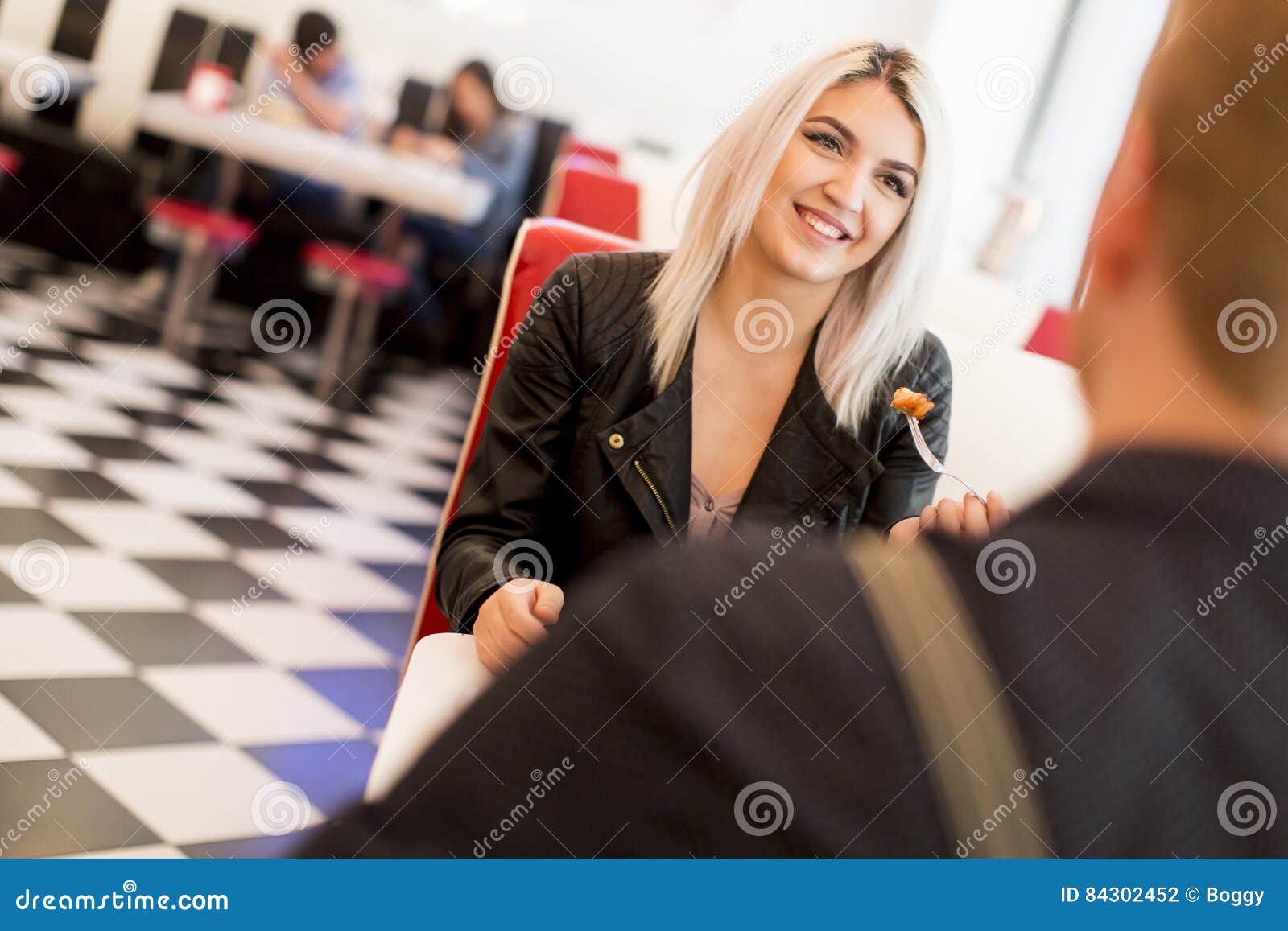 Friends Eating Fast Food the Diner Stock Photo - Image of burger, girl ...