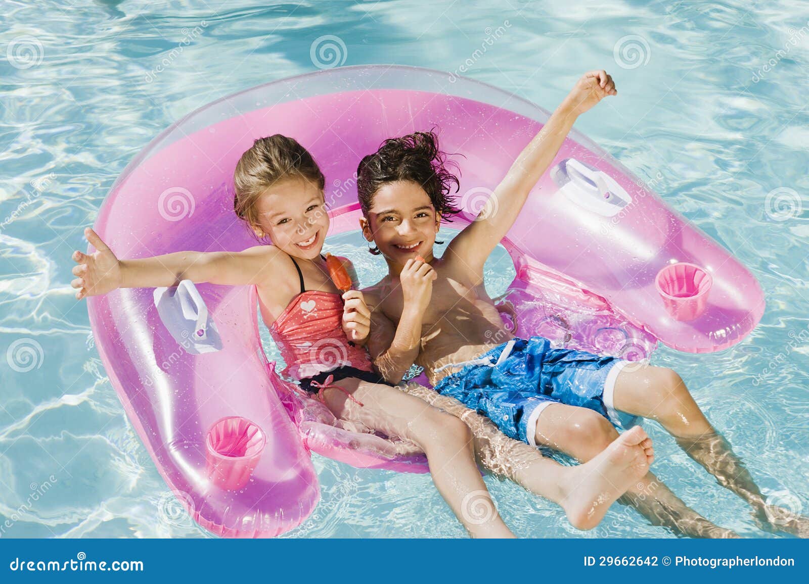 Friends Enjoying in Swimming Pool Stock Photo - Image of pastime ...