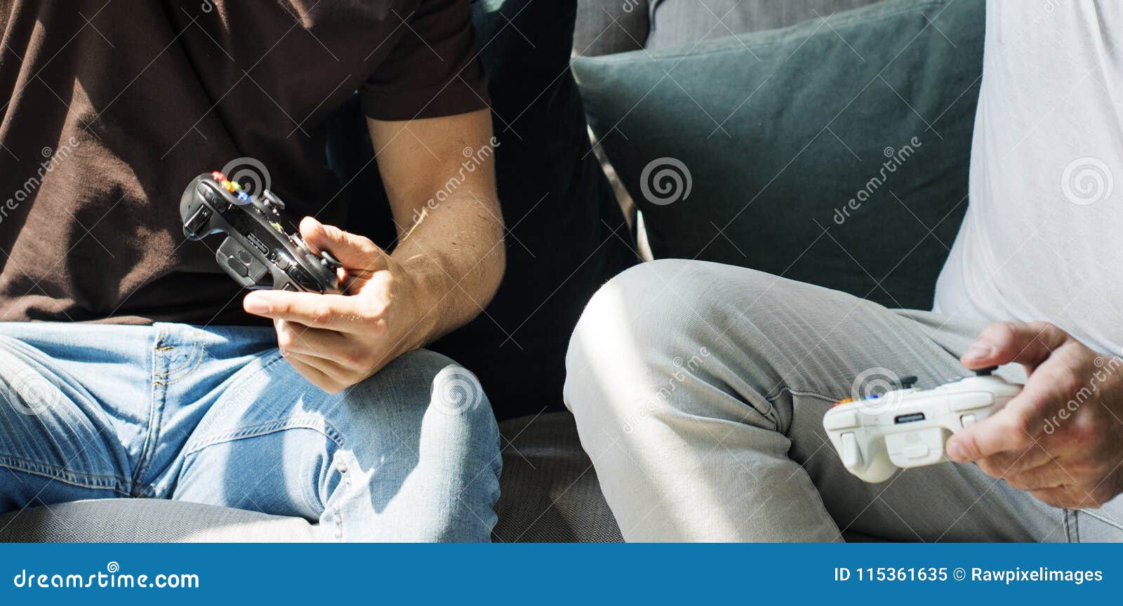 Friends Enjoying Video Game Together Stock Image - Image of excitement ...