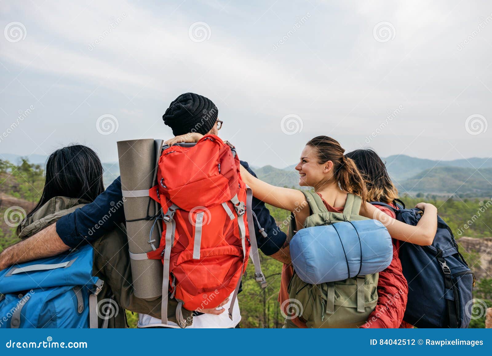 Friends Explore Nature Outdoors Concept Stock Photo - Image of ...