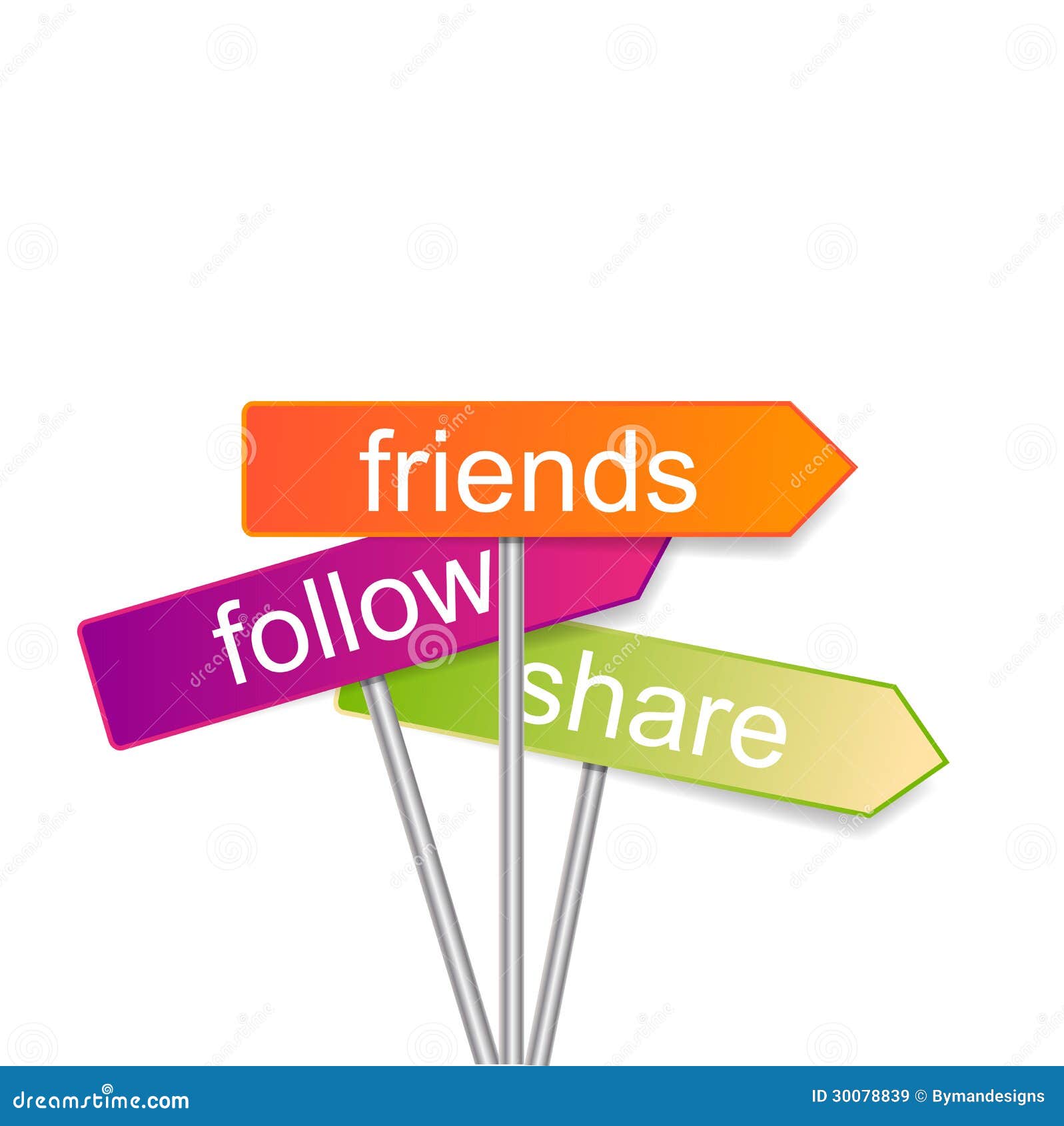 Social media signs stock vector. Illustration of directional - 30078839