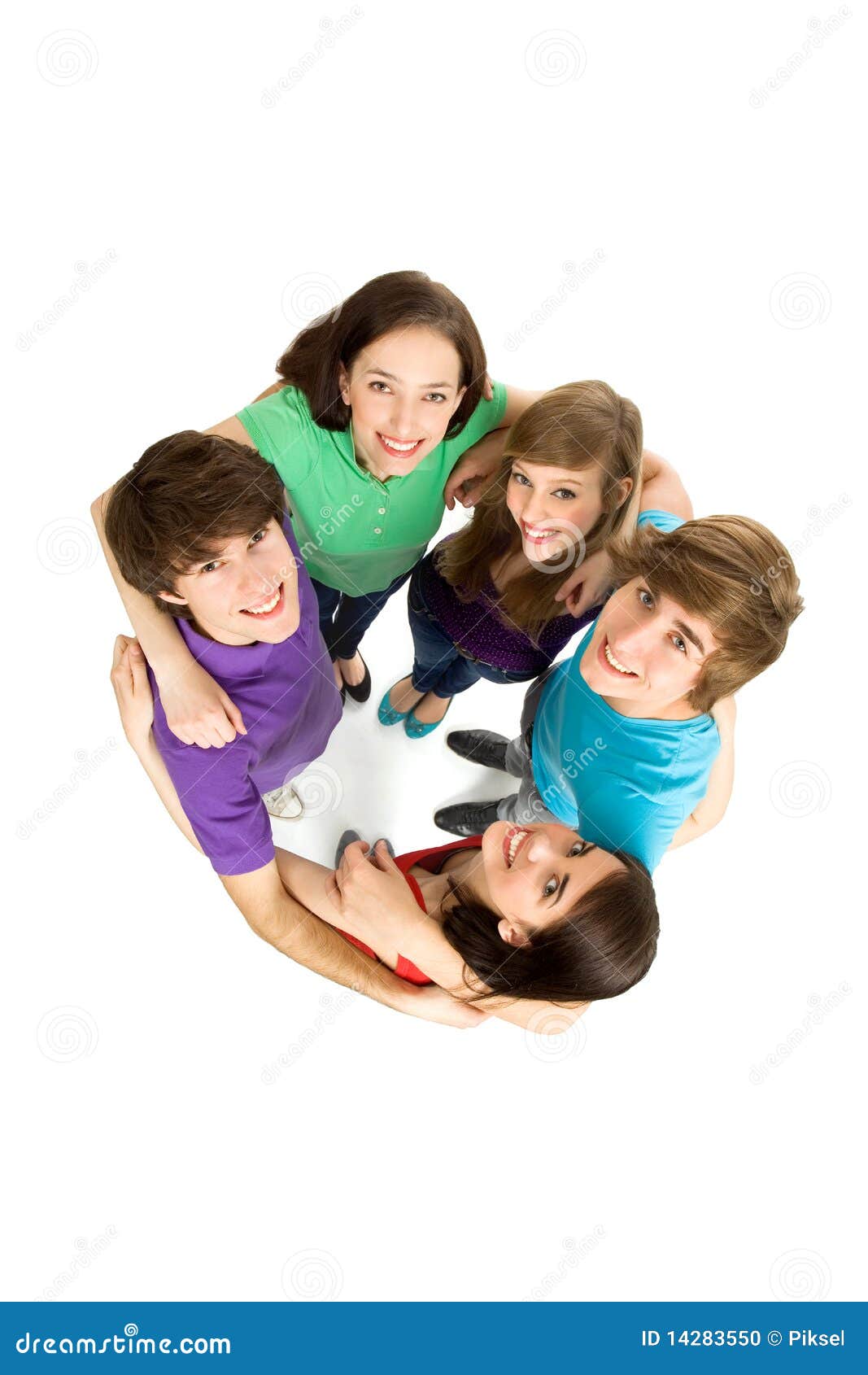 Friends forming a huddle stock photo. Image of handsome - 14283550
