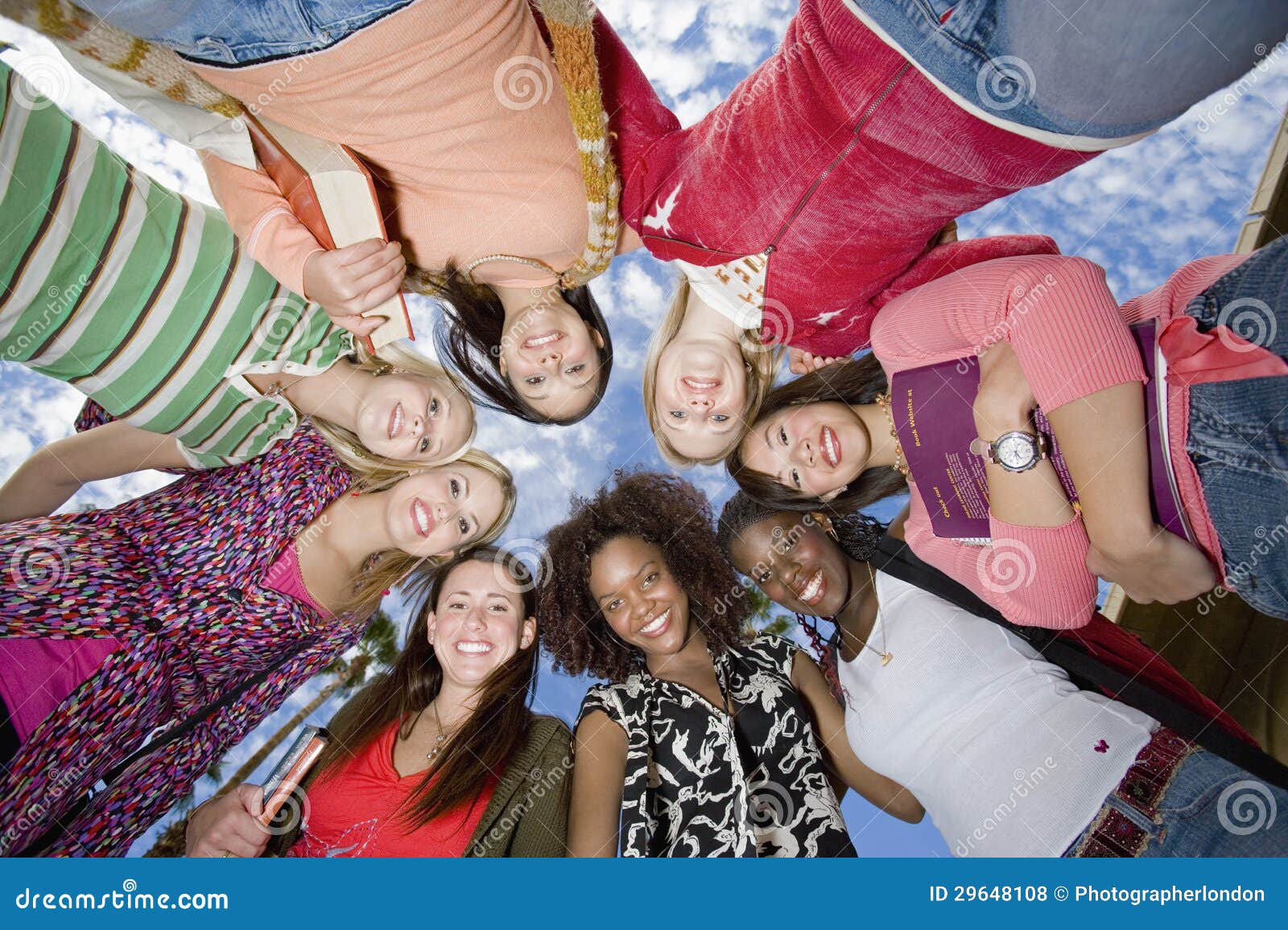 Friends Forming Huddle stock photo. Image of hispanic - 29648108