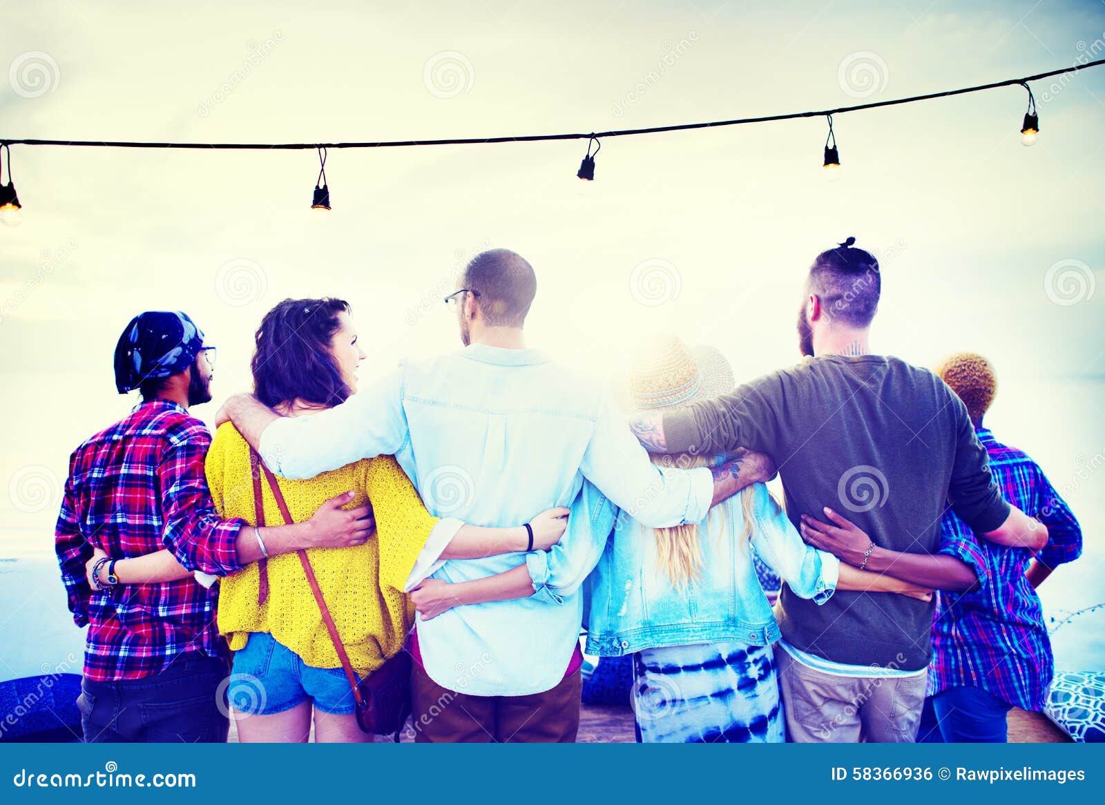 Friends Friendship Group Hug Relationship Concept Stock Photo - Image ...