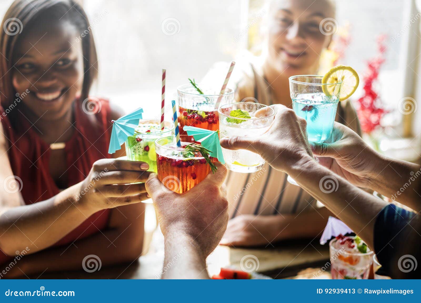 Friends Gathering Drinks Healthy Party Stock Image - Image of caucasian ...