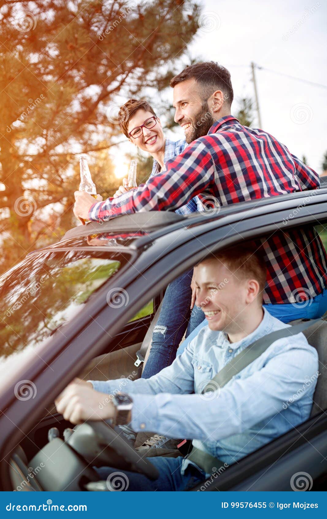 Friends Going on Road Trip Together Stock Image - Image of forest, girl ...
