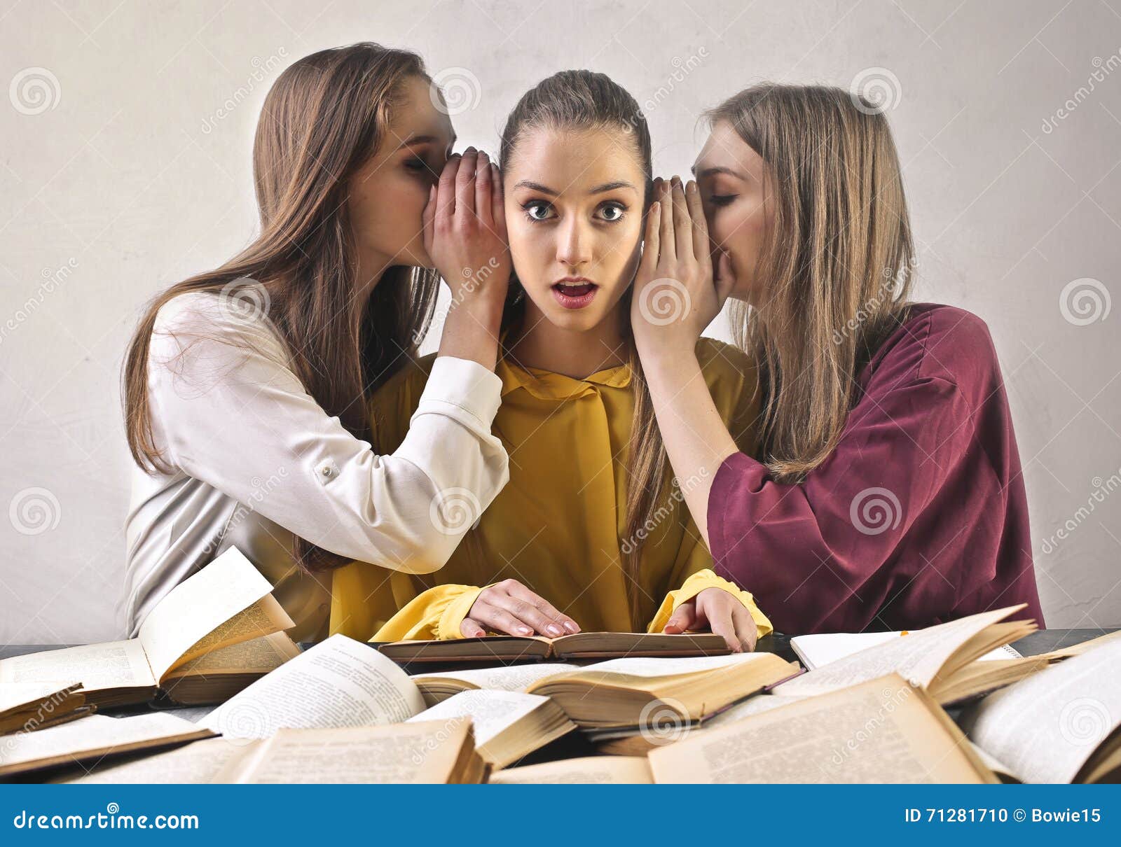 Friends gossiping stock photo. Image of desk, friend - 71281710
