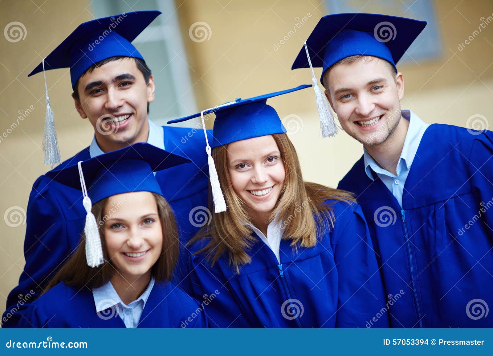 Friends in Graduation Gowns Stock Photo - Image of degree, commencement ...