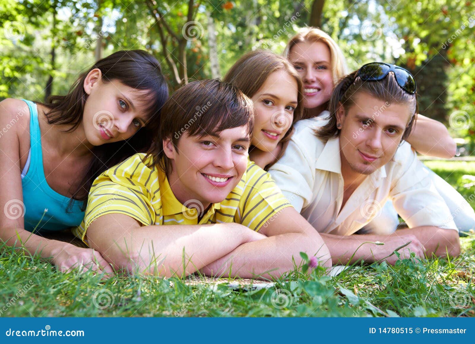 Friends on grass stock image. Image of friendship, mood - 14780515