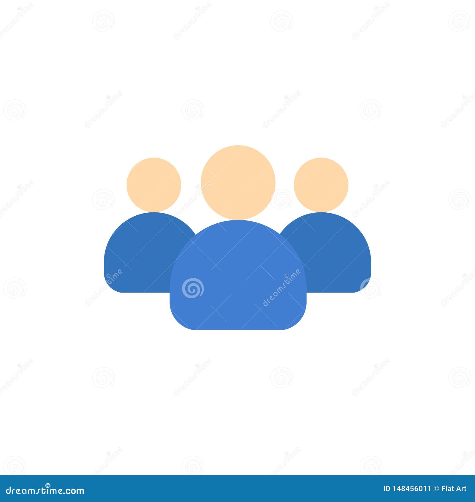 Friends, Group, Users, Team Flat Color Icon. Vector Icon Banner ...