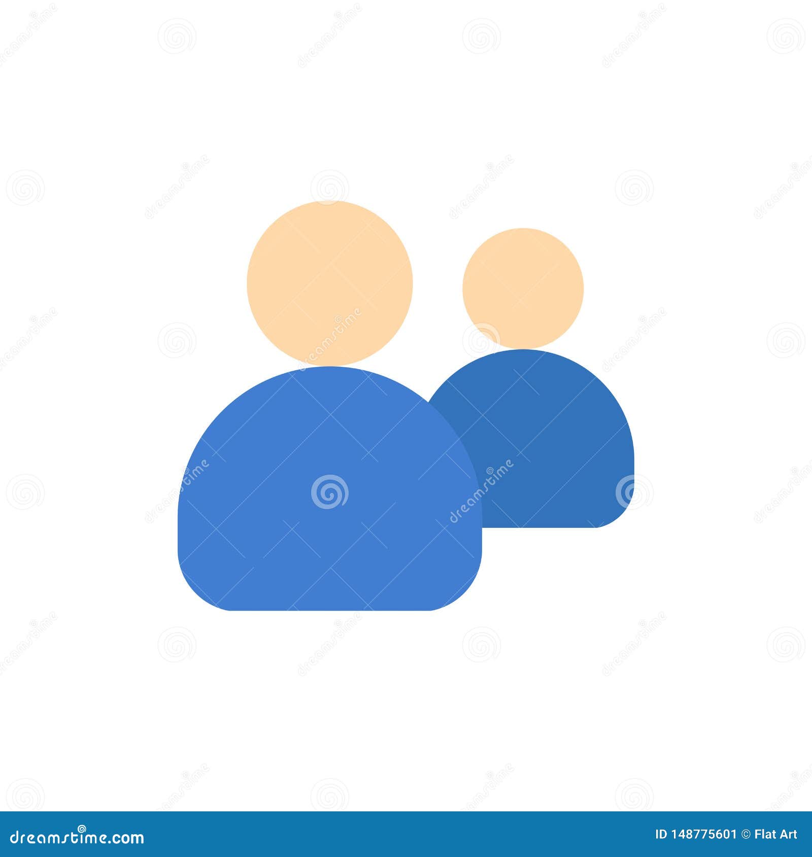 Friends, Group, Users, Team Flat Color Icon. Vector Icon Banner ...