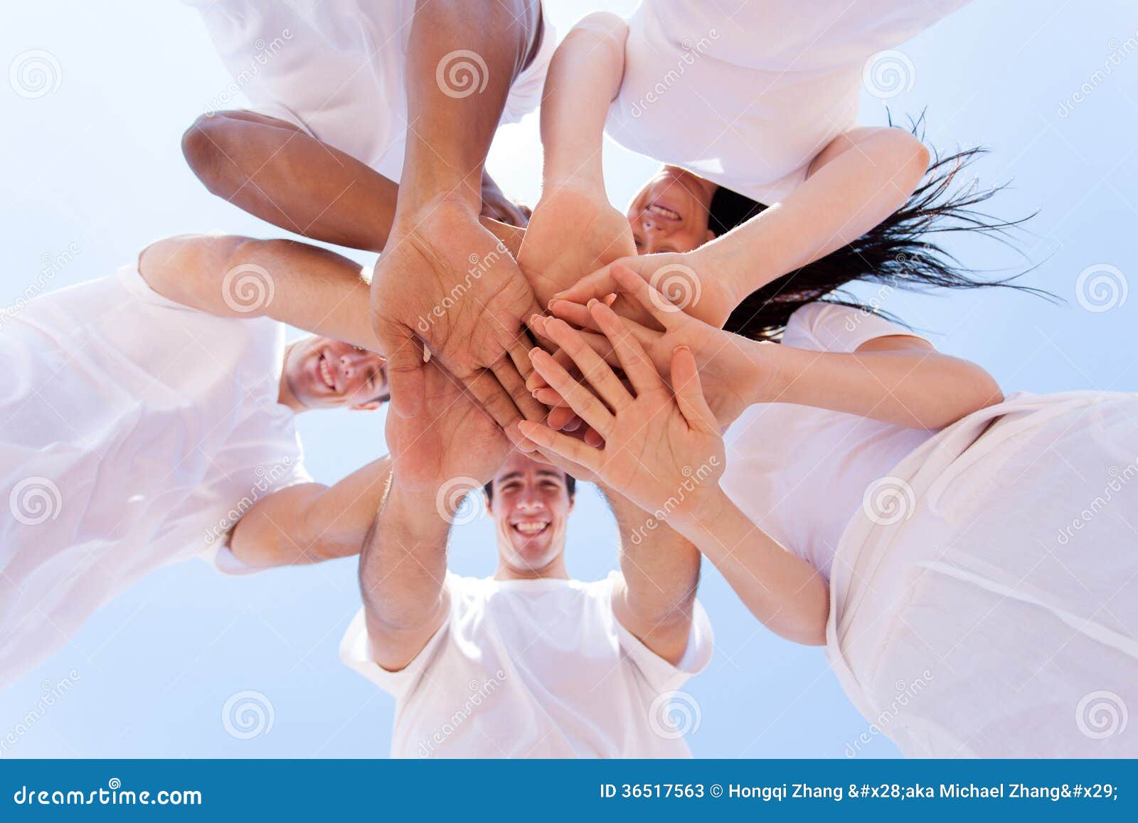 Friends hands together stock image. Image of casual, happy - 36517563
