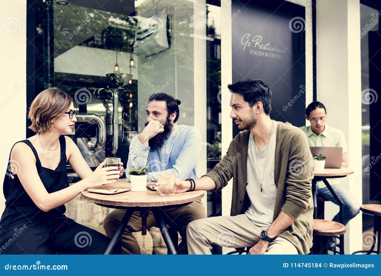 Friends Hanging Out at a Cafe Stock Photo - Image of drink, diverse ...