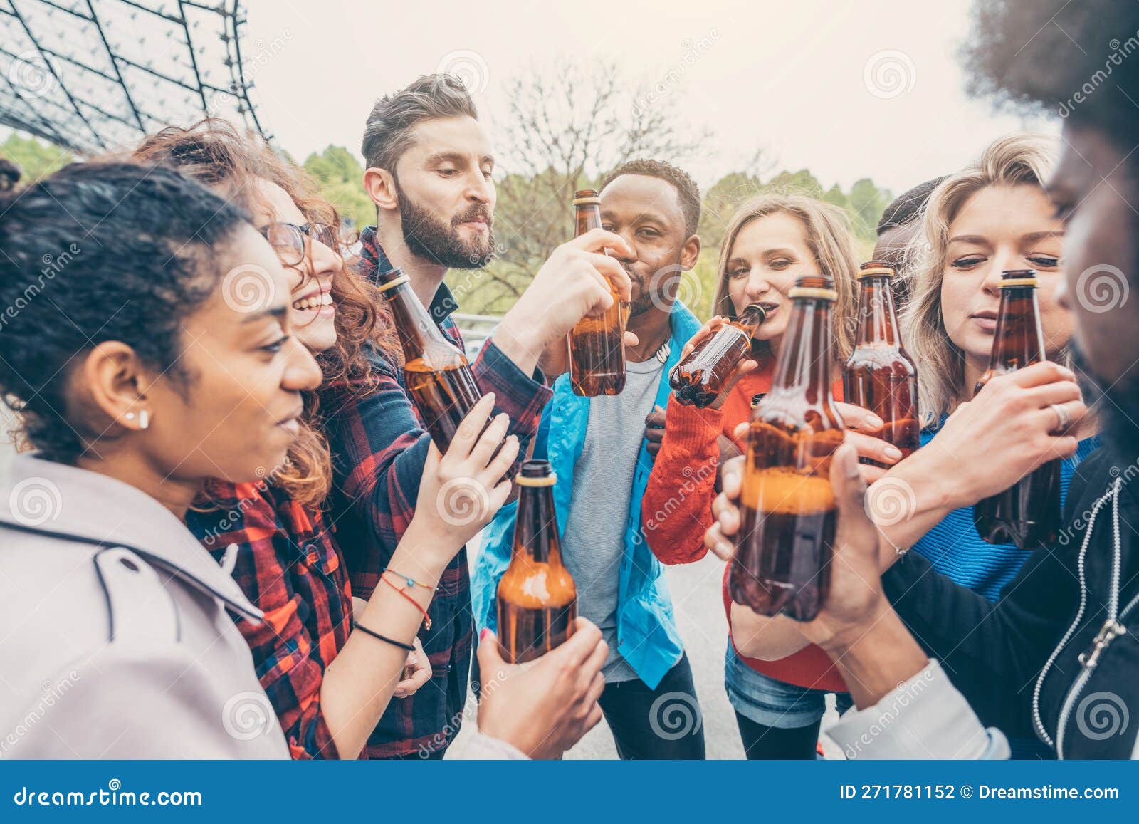 Friends Having a Beer Together Stock Photo - Image of person, people ...