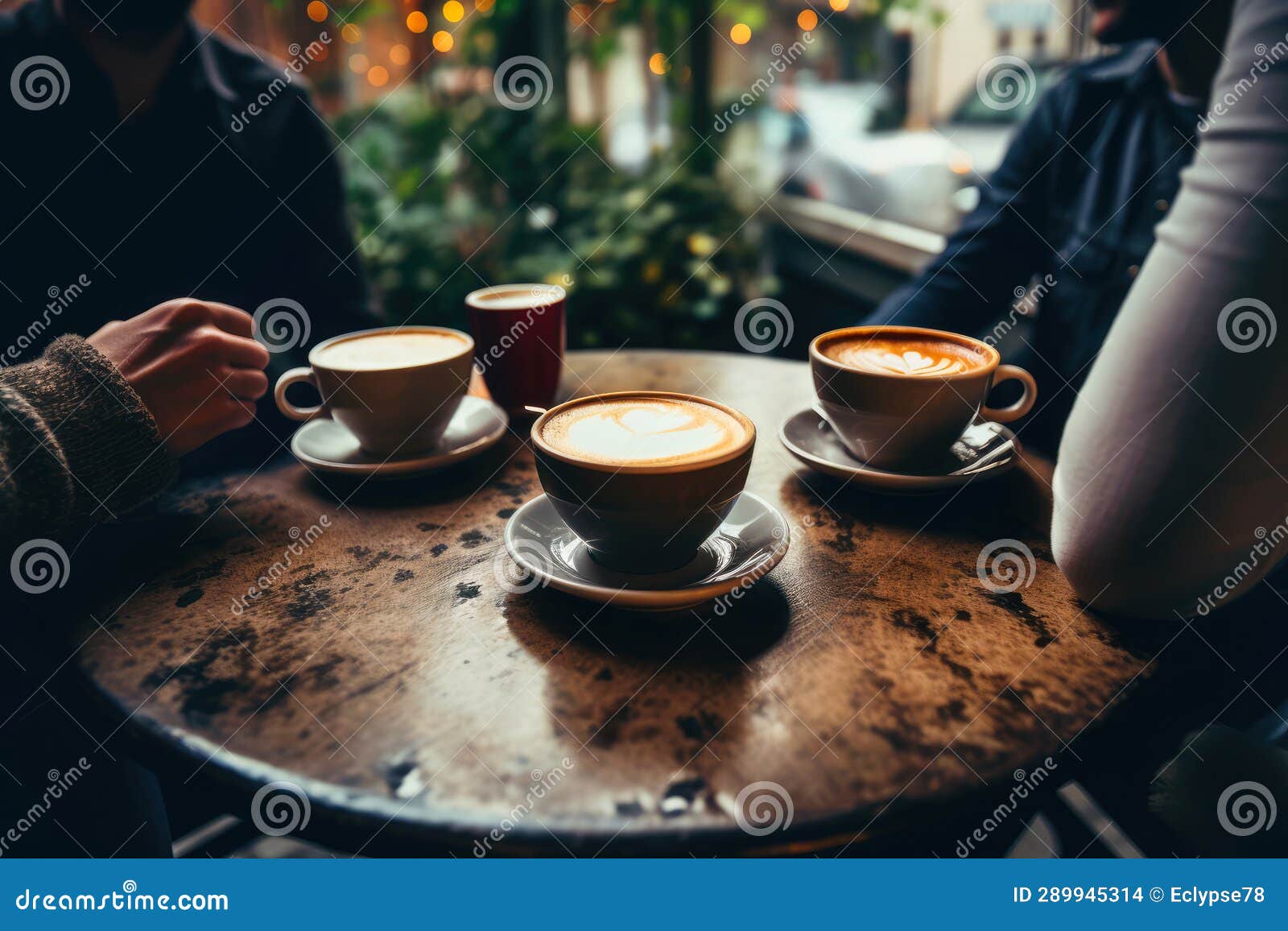 Friends Having Coffee in a Cafe Stock Illustration - Illustration of ...