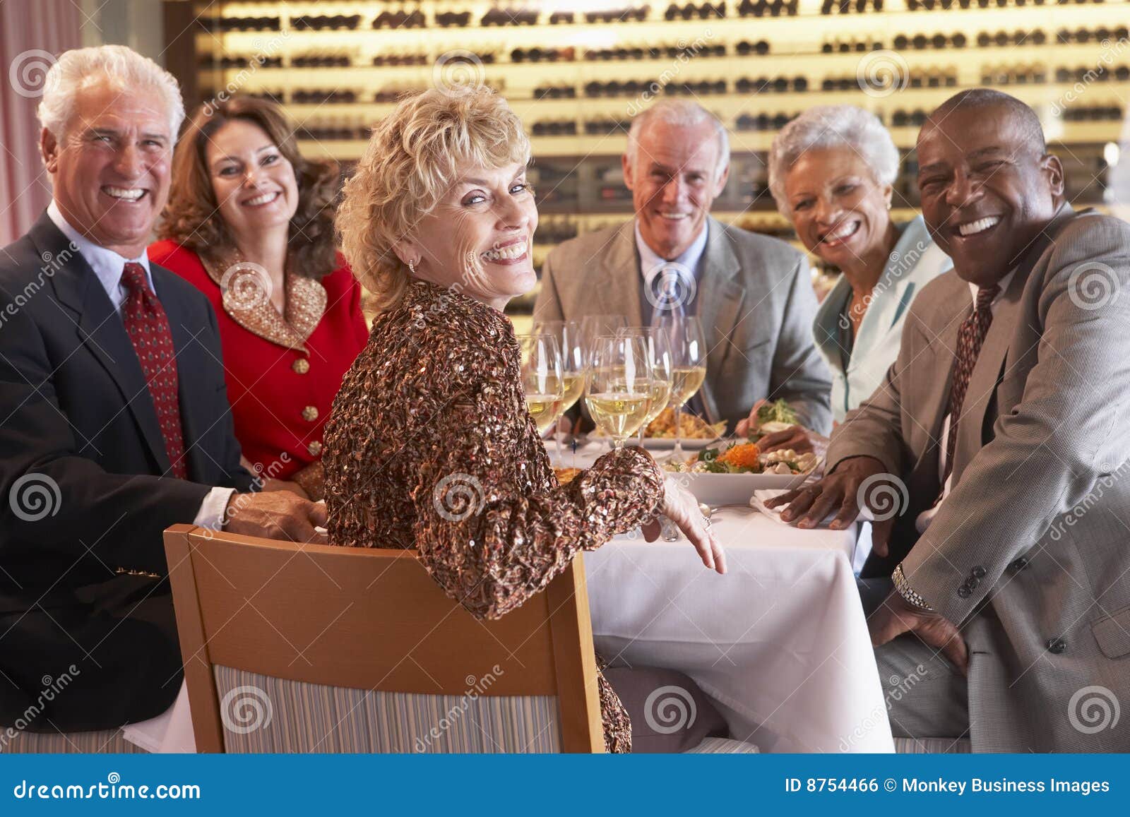 Friends Having Dinner at a Restaurant Stock Photo - Image of meal ...