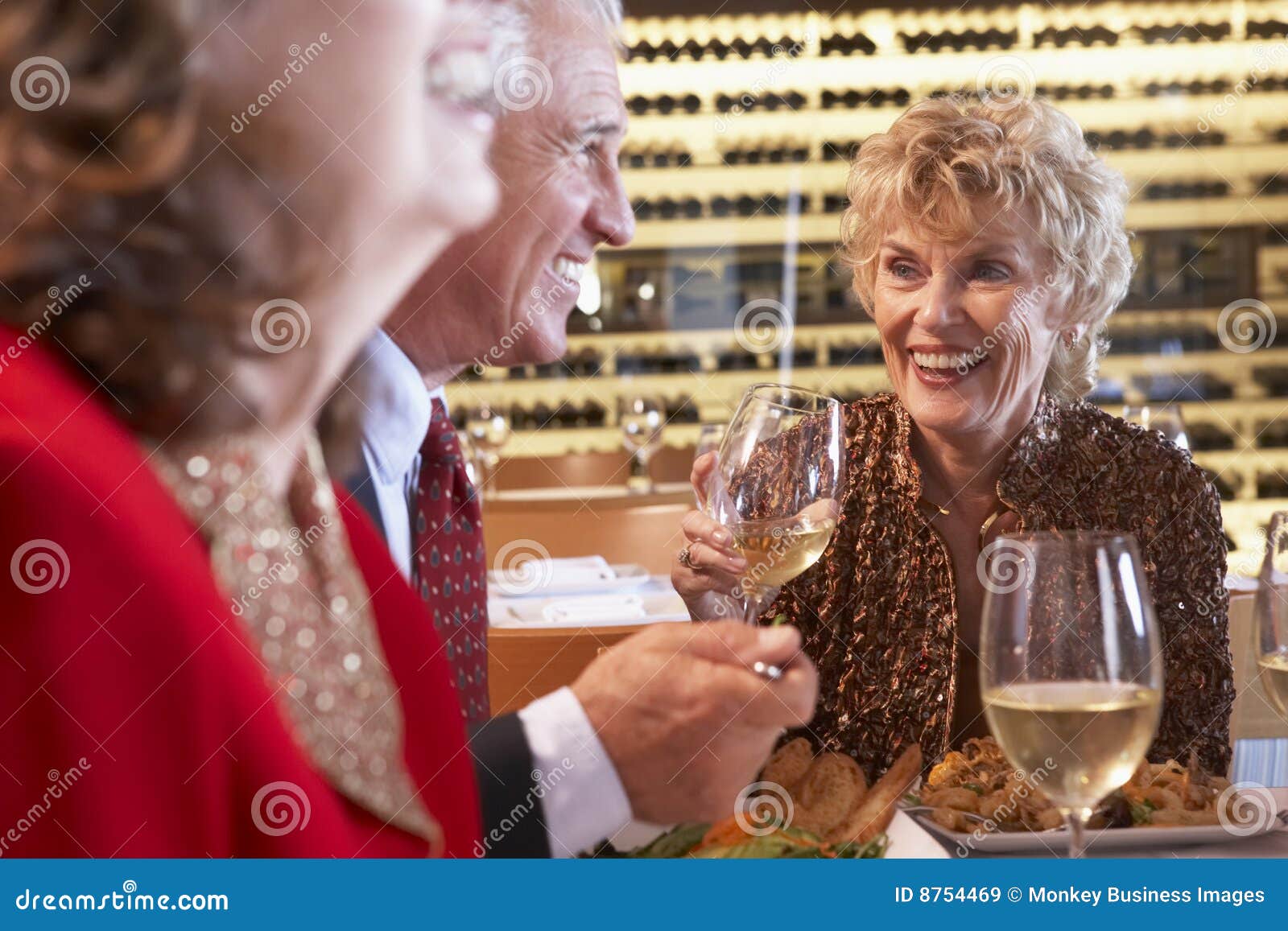 Friends Having Dinner at a Restaurant Stock Image - Image of people ...