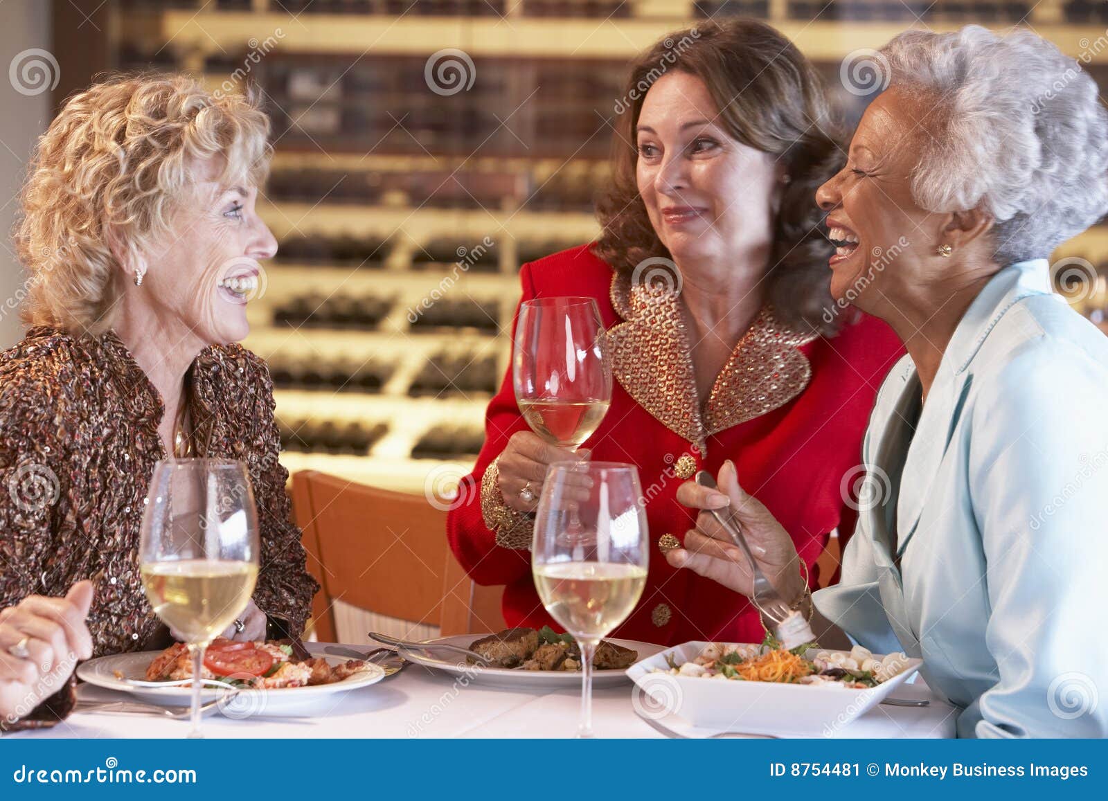 Friends Having Dinner Together at a Restaurant Stock Image - Image of ...