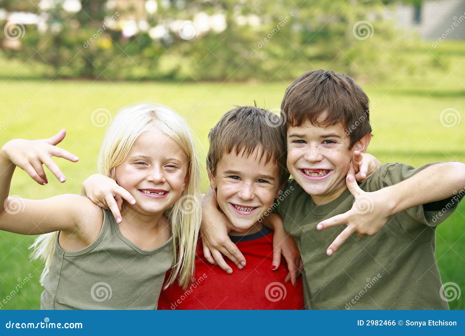 Friends Having Fun stock photo. Image of caucasian, children - 2982466