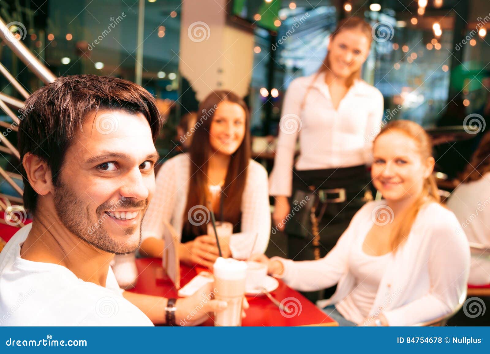Friends Having Fun at a Cafe Stock Photo - Image of couple, drink: 84754678