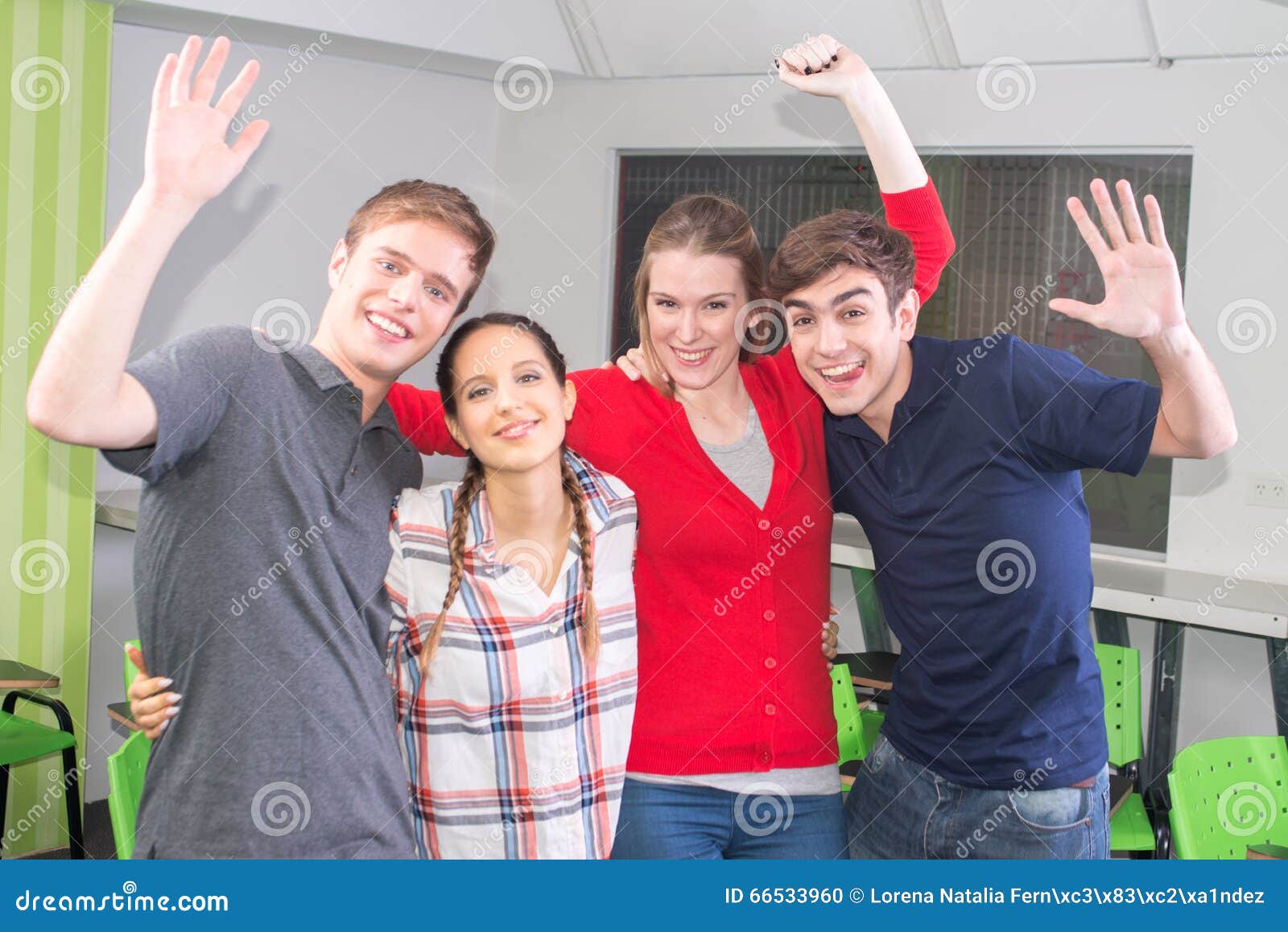 Friends Having Fun in the College Stock Photo - Image of lifestyle ...