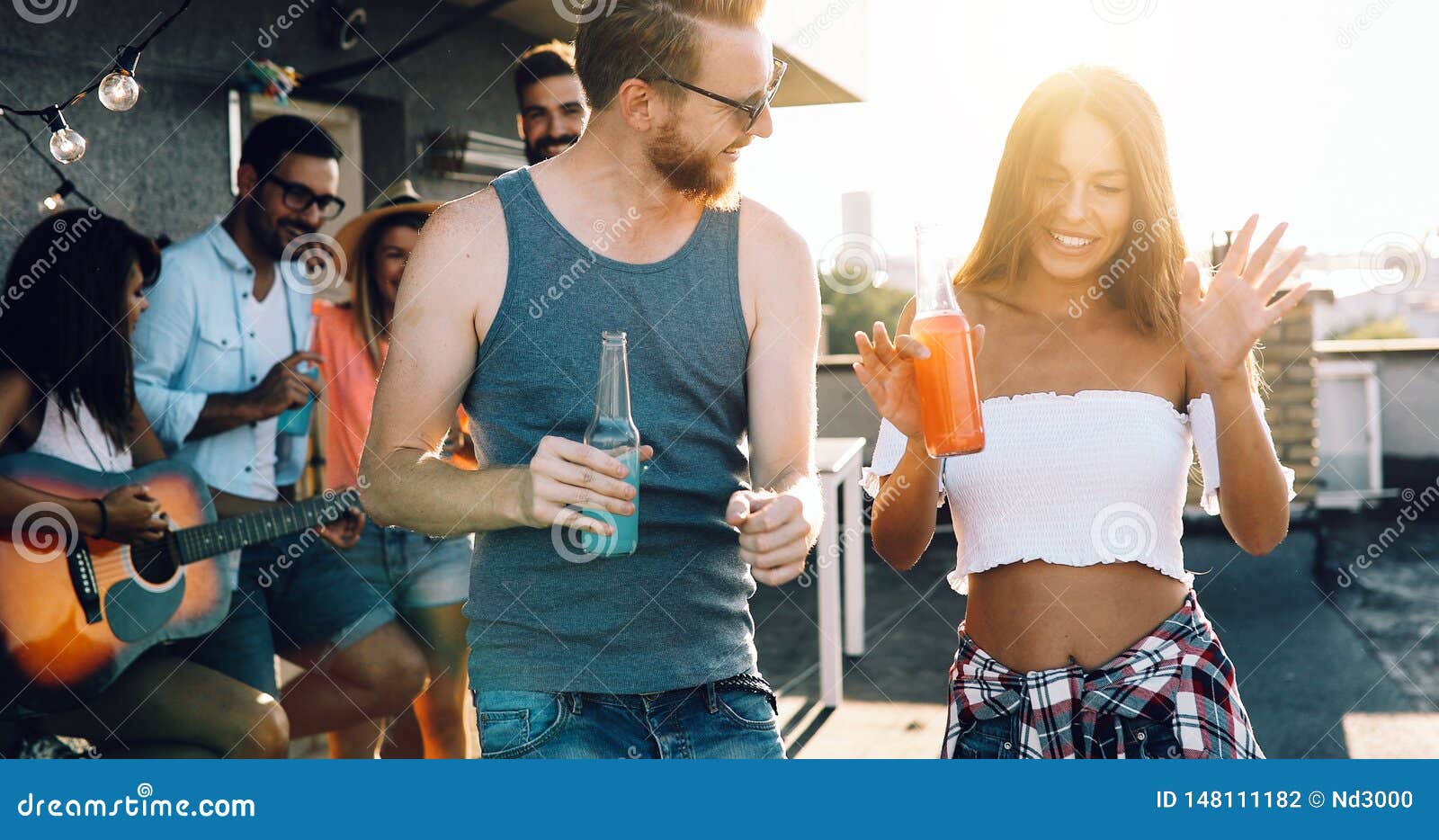 Friends Having Fun Outdoors and are Happy Stock Photo - Image of ...