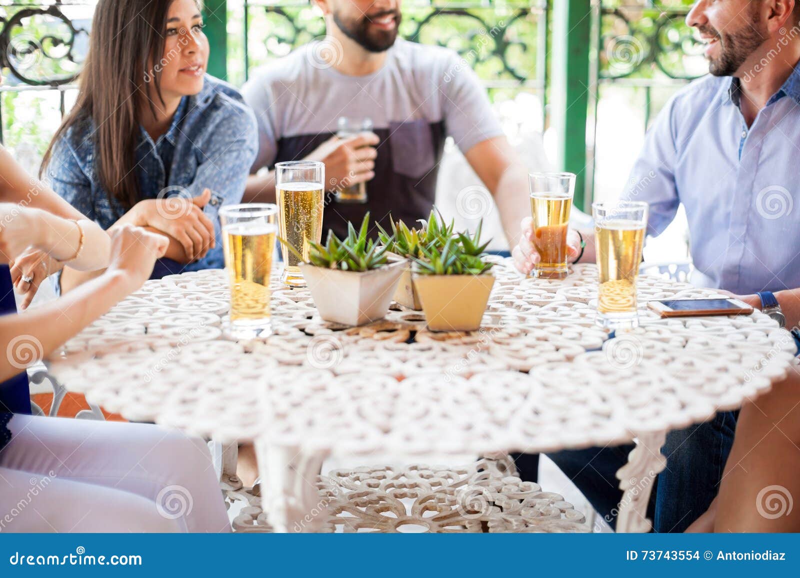 Friends Having a Good Time and Drinking Beer Stock Photo - Image of ...