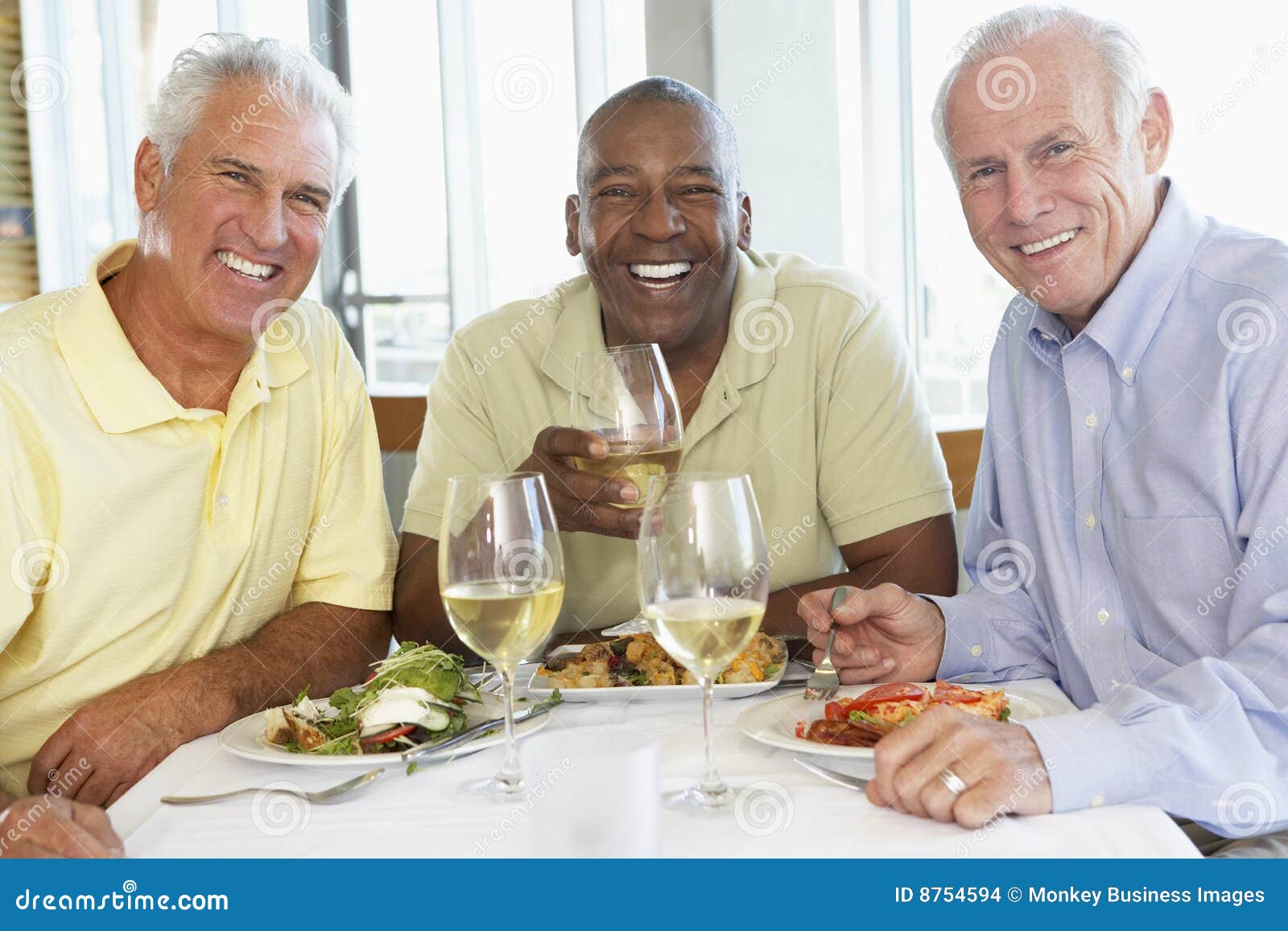 Friends Having Lunch at a Restaurant Stock Photo - Image of cafe, food ...