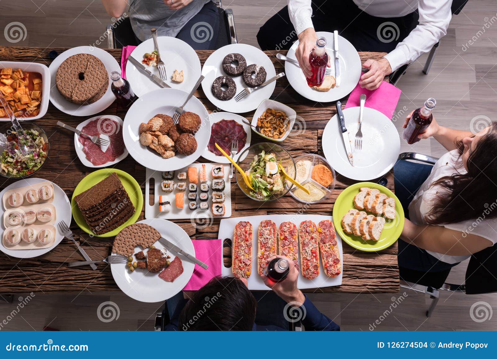 Friends Having Lunch Together Stock Photo - Image of floor, brunch ...