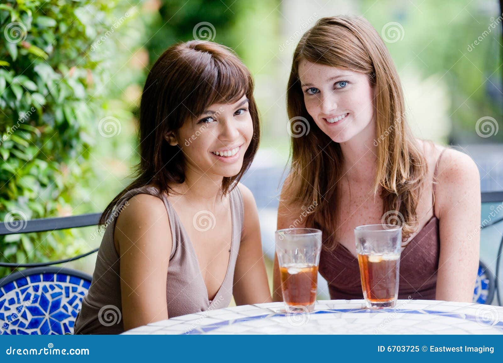 Friends Having Tea stock image. Image of pretty, caucasian - 6703725
