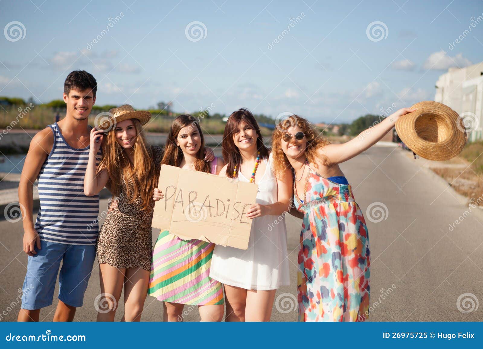 Friends holding a card stock image. Image of friendship - 26975725