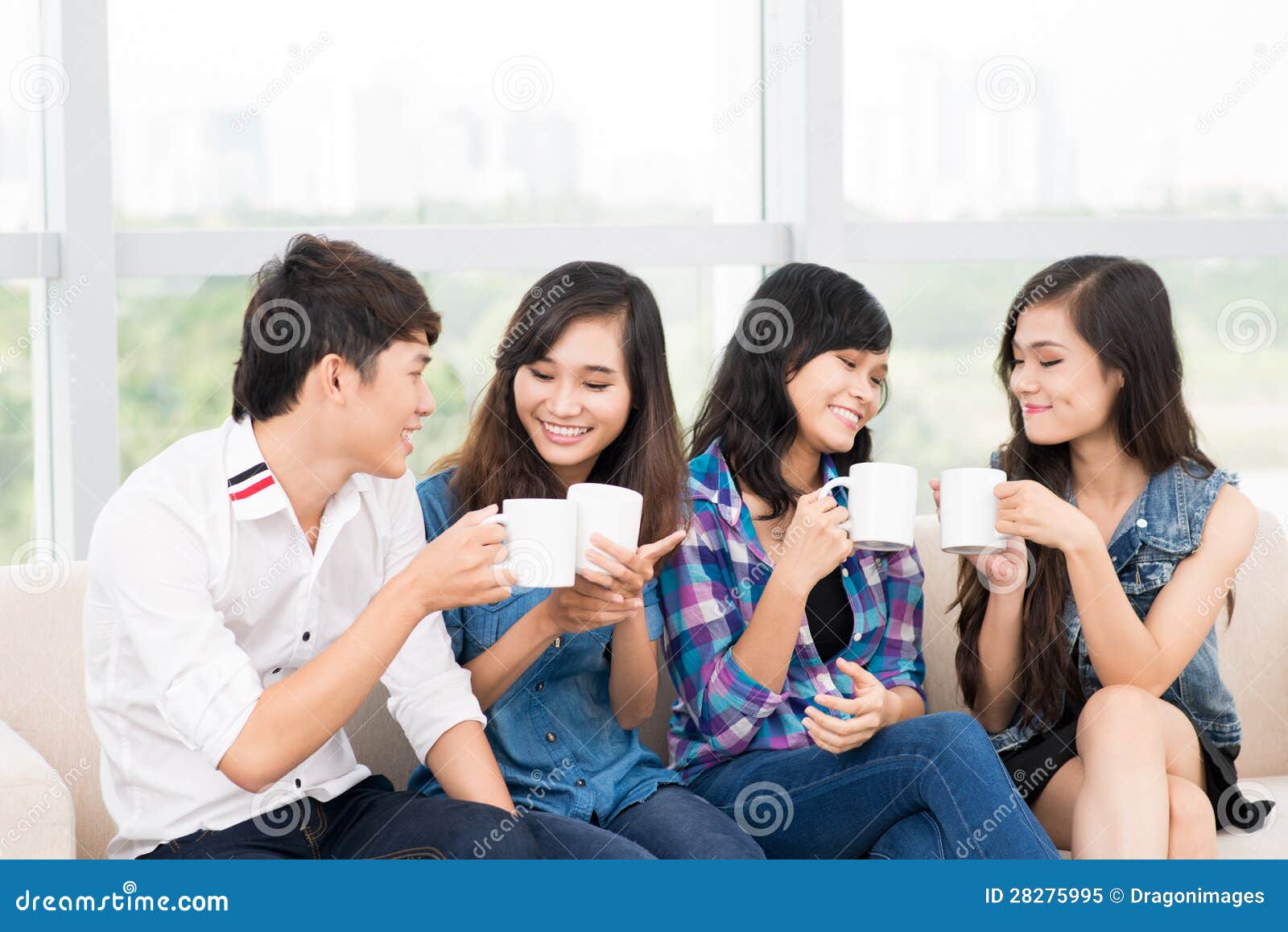 Friends at home stock image. Image of adolescence, male - 28275995