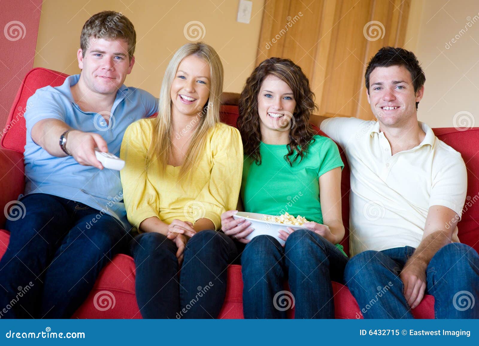 Friends at Home stock image. Image of cheerful, friendship - 6432715