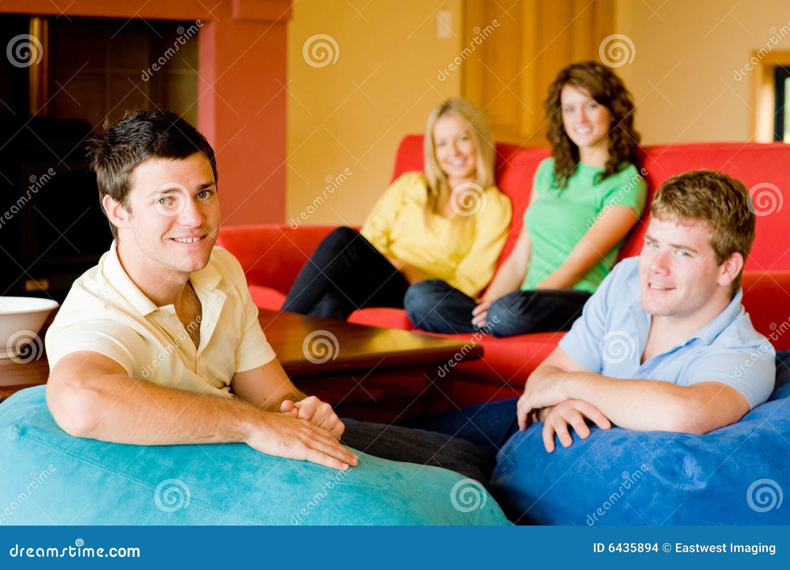 Friends at Home stock photo. Image of indoors, inside - 6435894