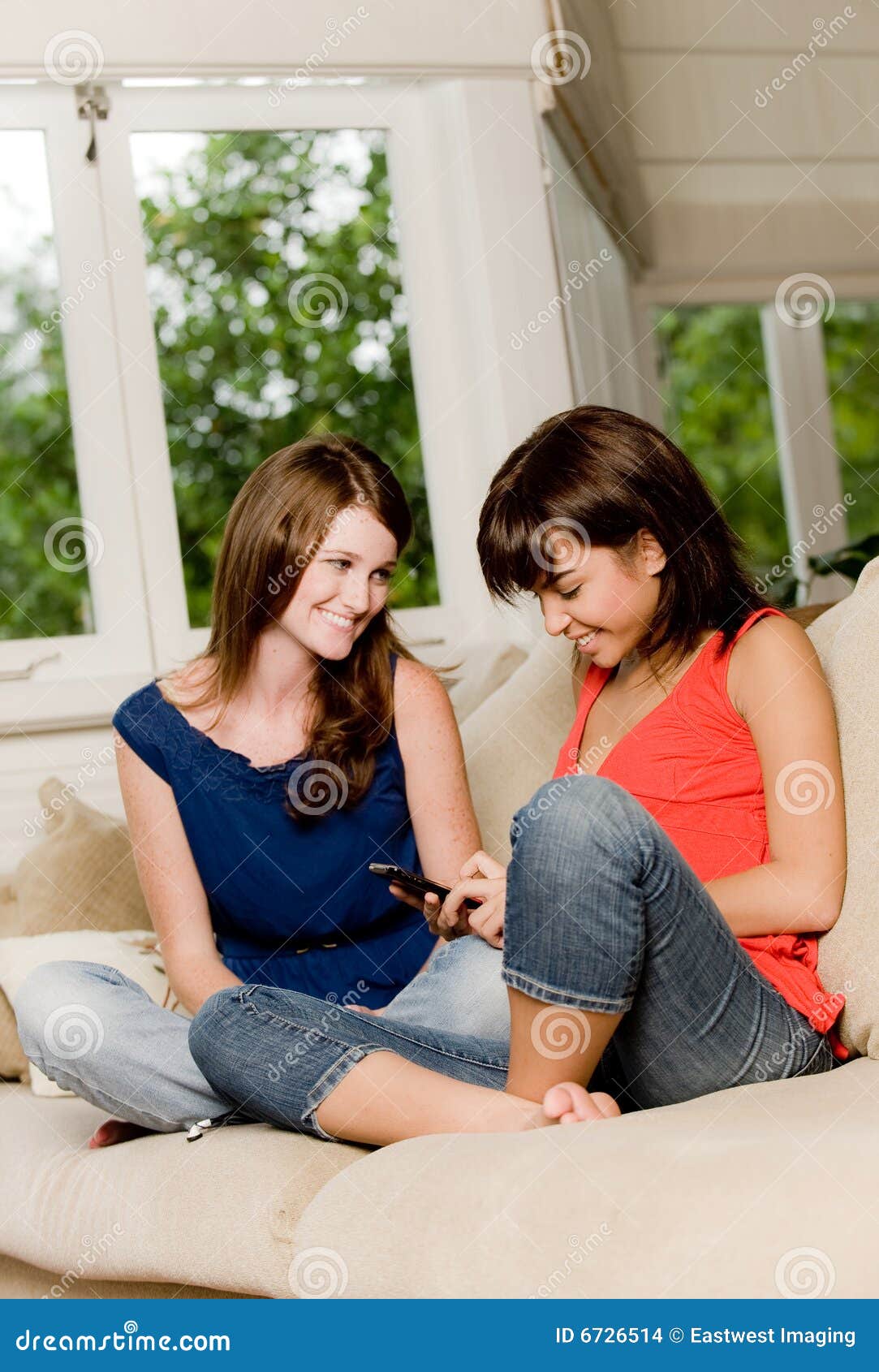 Friends at Home stock photo. Image of happy, music, smiling - 6726514