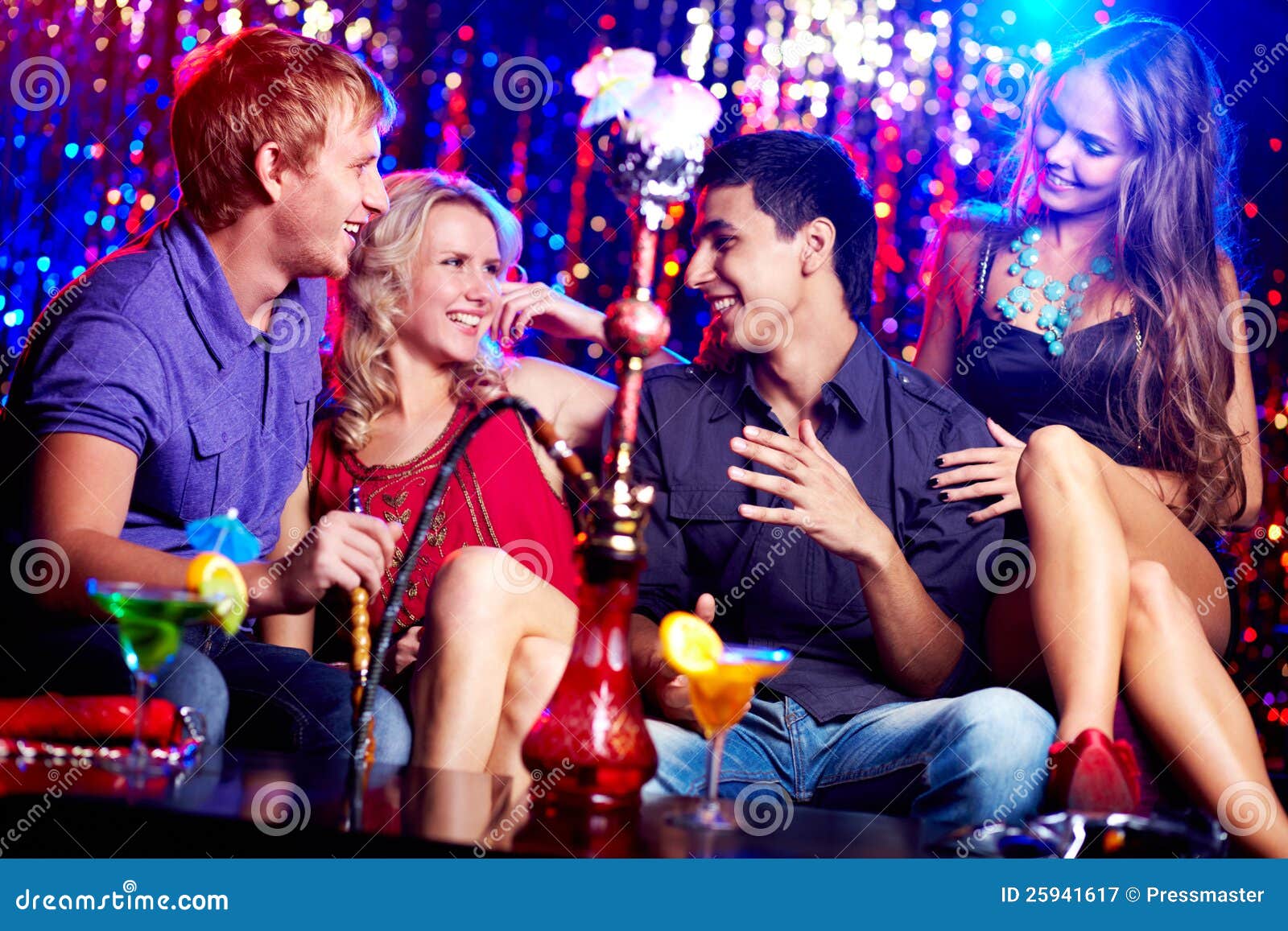 Friends in hookah room stock image. Image of adult, hookah - 25941617