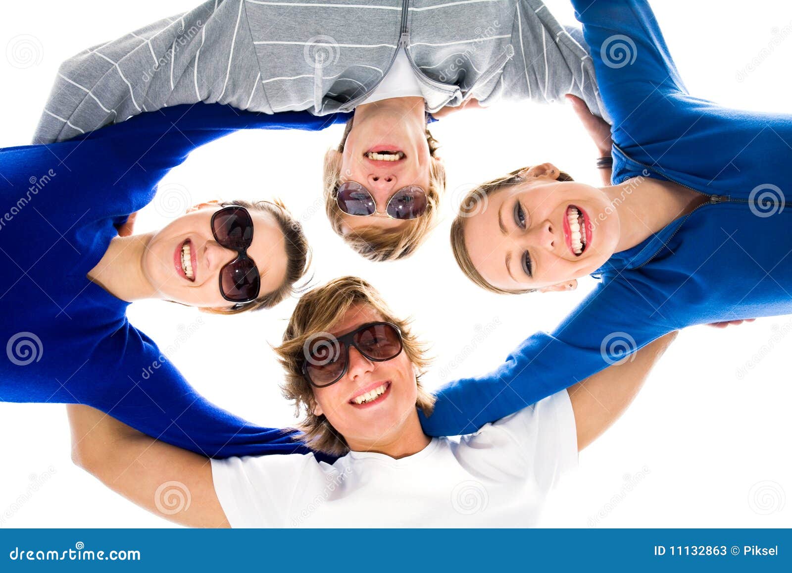 Friends in a huddle stock image. Image of carefree, friendship - 11132863