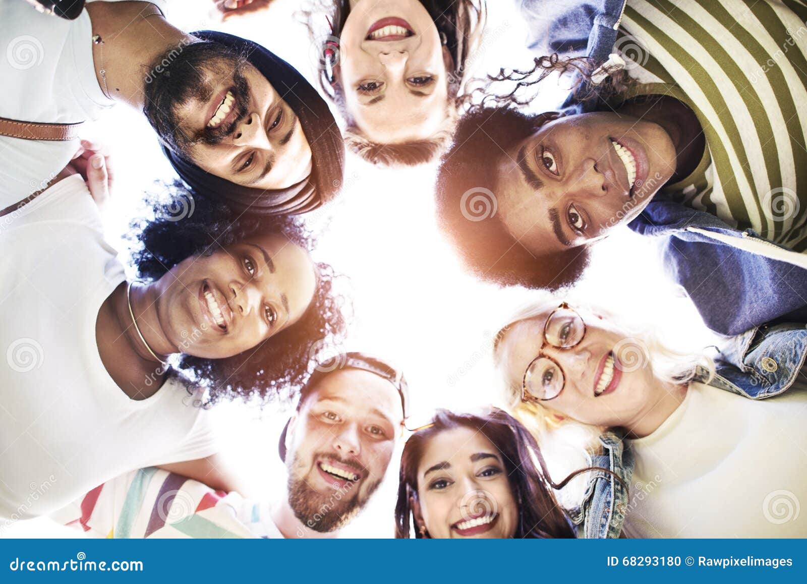 Friends Huddle Join Holiday Party Group Concept Stock Photo - Image of ...