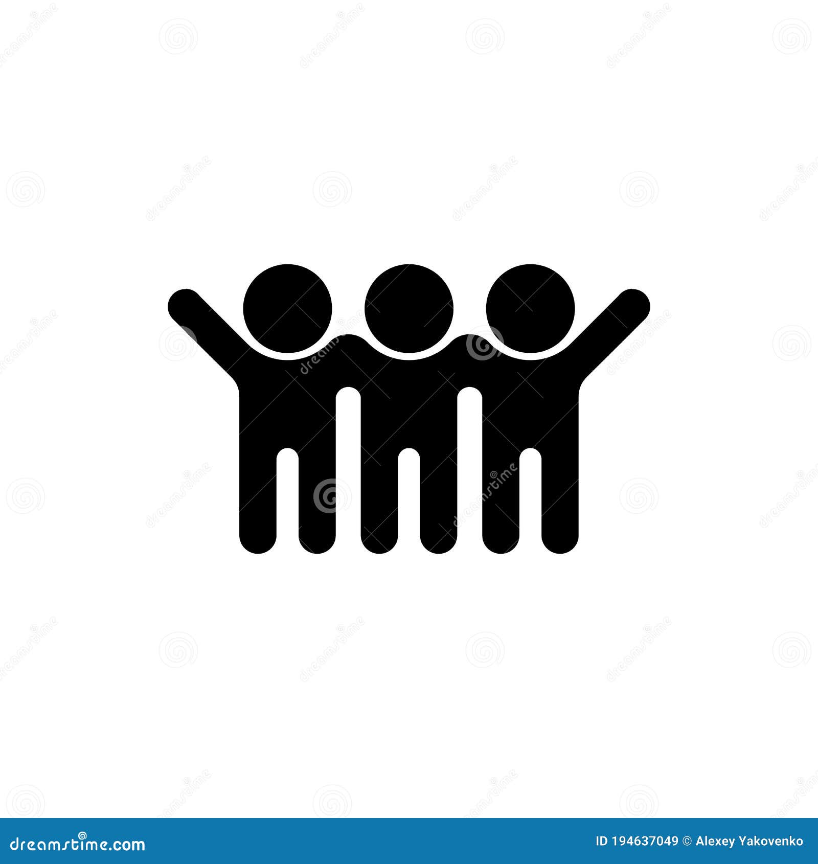 Two Friends Met Hugging Blonde Red-haired Girl. Cartoon Vector ...