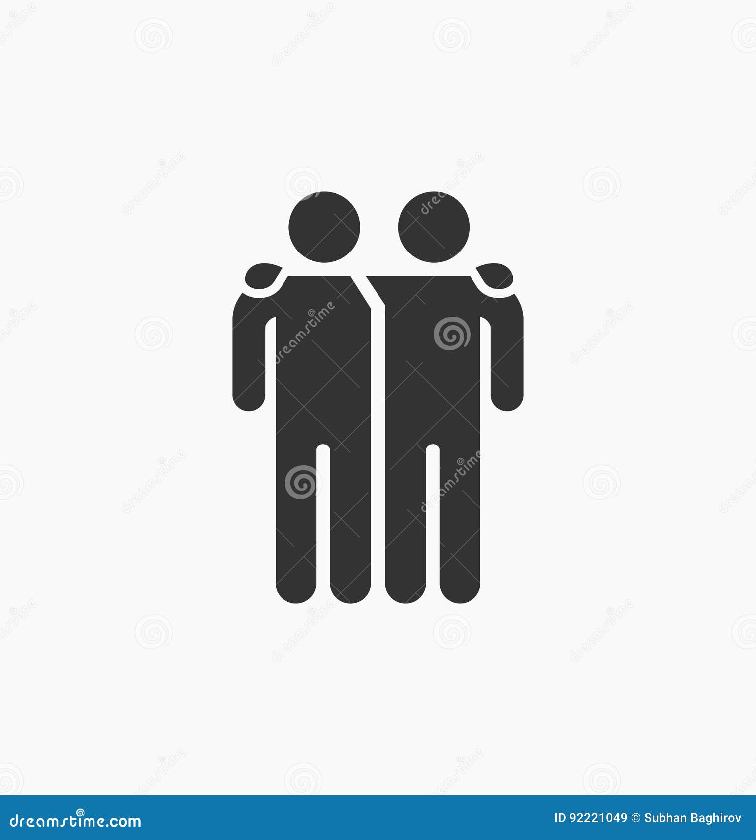 Friends icon stock vector. Illustration of buddy, friends - 92221049