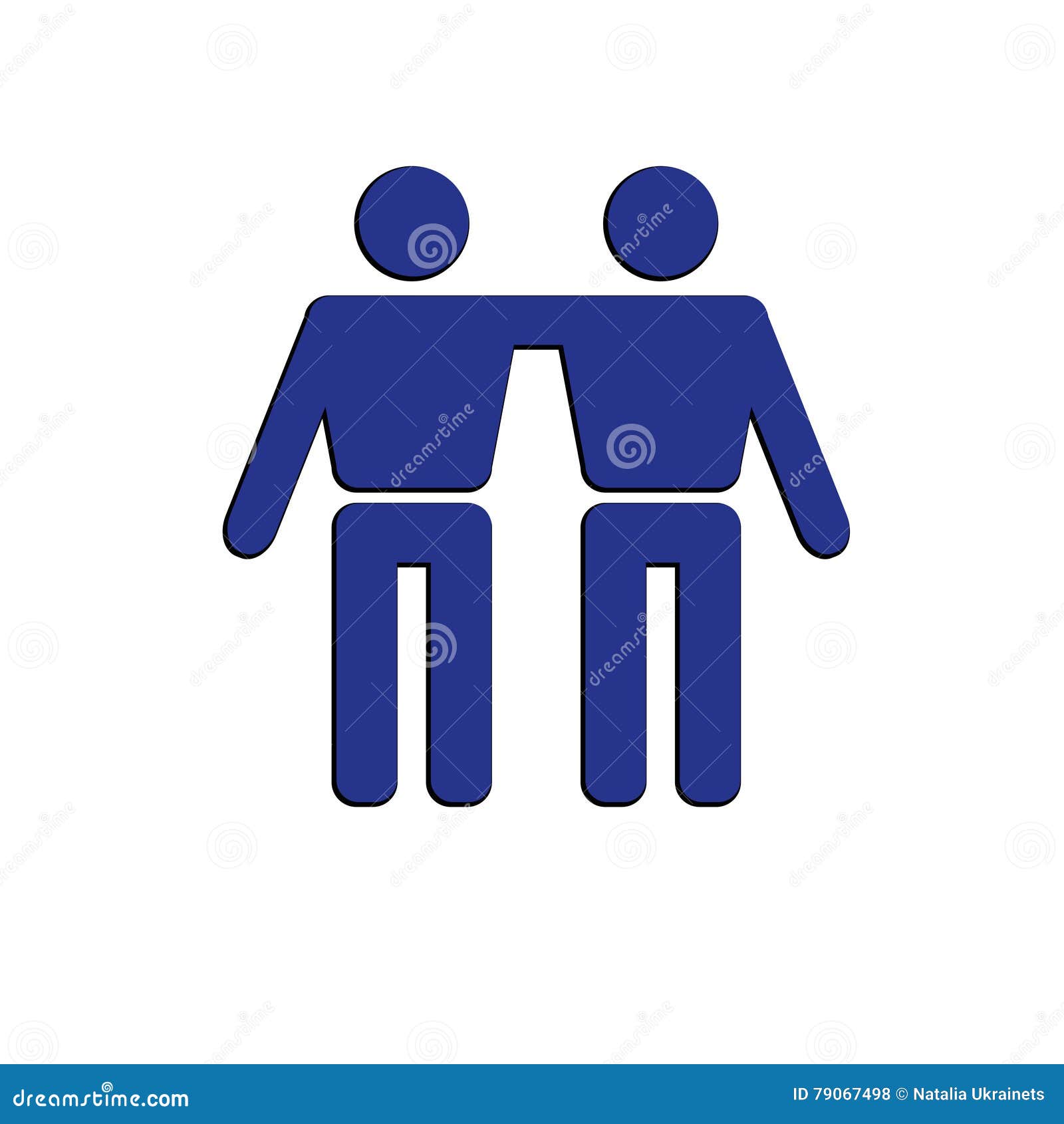 Friends icon stock vector. Illustration of handshake - 79067498