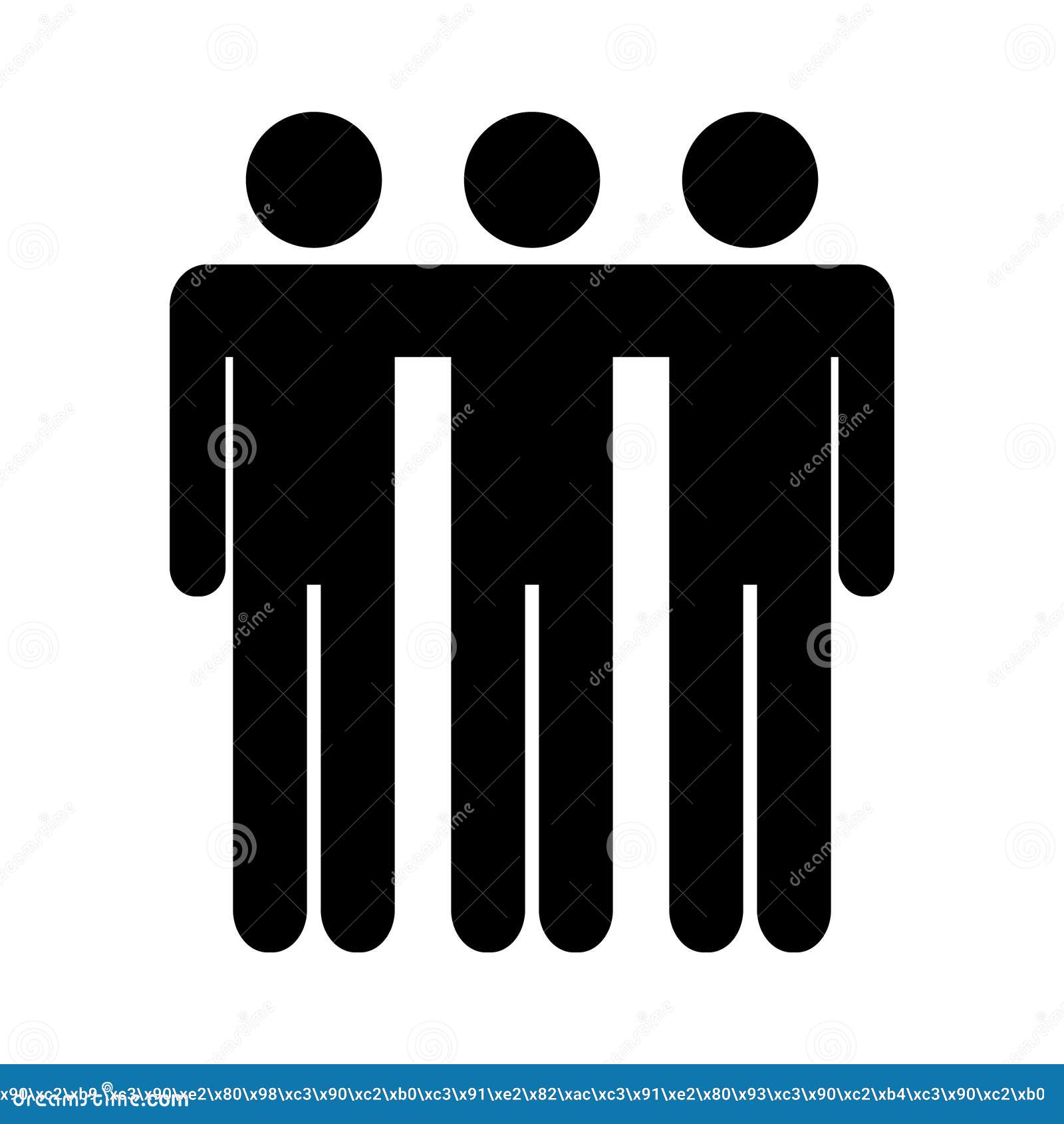 Friends Icon. Three Men Standing Together Vector Illustration Isolated ... Friends Icon. Three Men Standing Together Vector Illustration Isolated ...