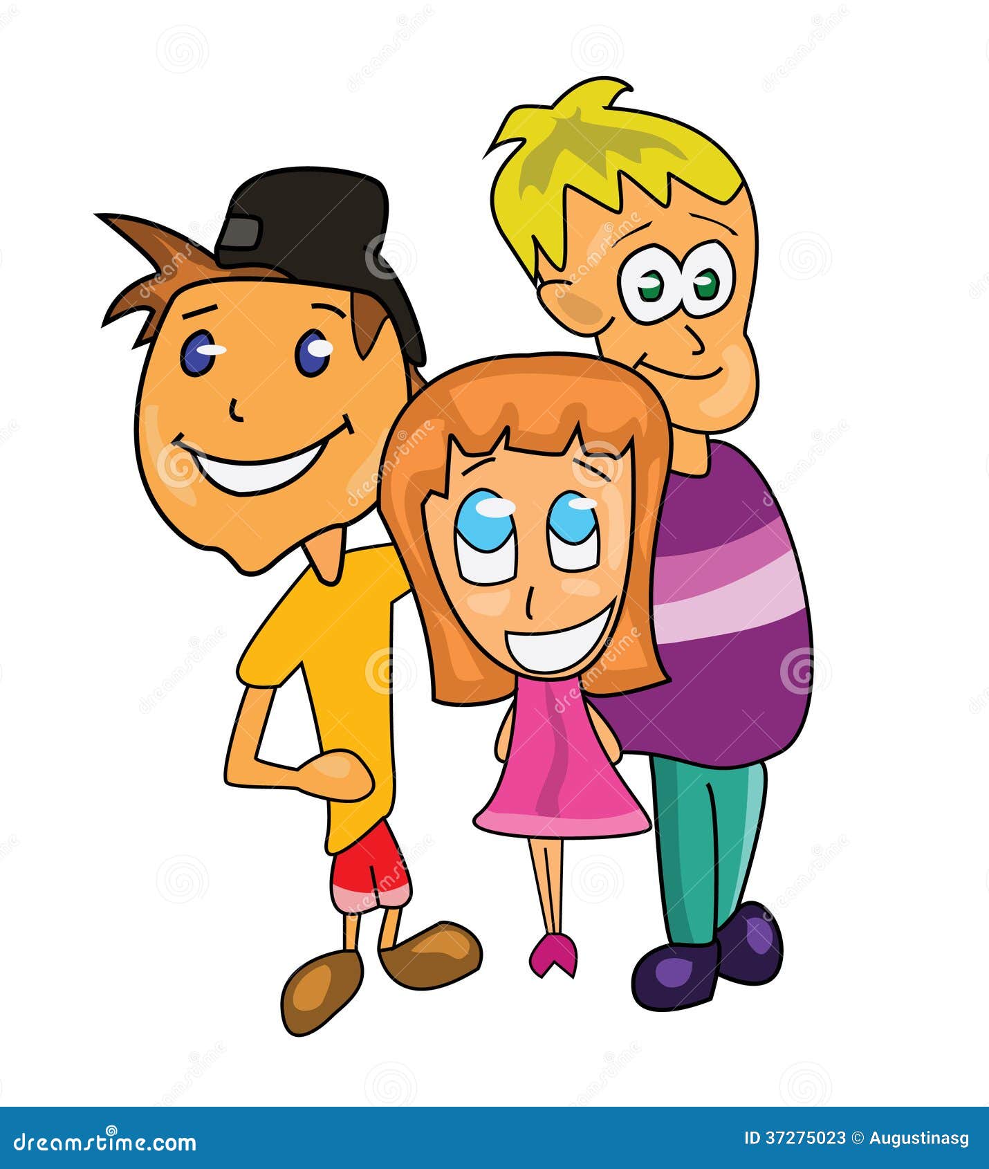 Friends illustration stock illustration. Illustration of bright - 37275023